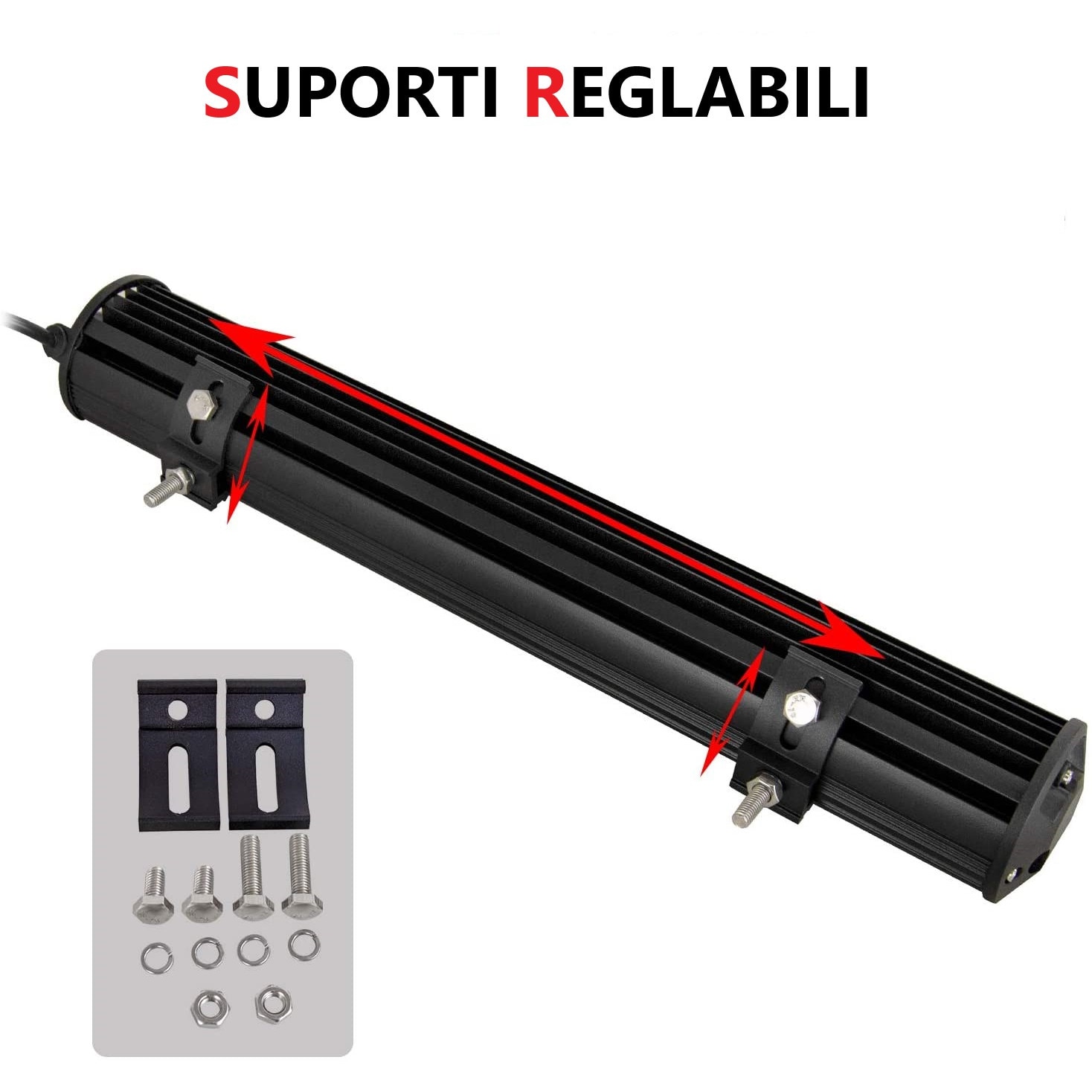 Set Proiector Auto LED Bar 288W cu Suport special, Cablaj Buton si ...