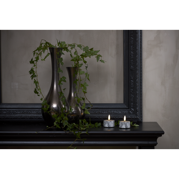 Set 2 lumanari LED, Star Trading, Flamme, Ceara, Model marmura, Lumina ...