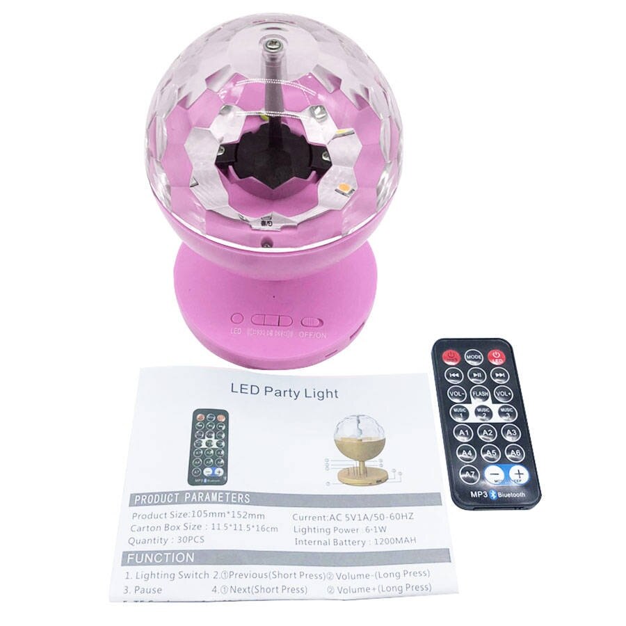 Proiector audio cu LED Nemo, Bluetooth, 1200 mAh, Cablu Micro USB, Cu ...