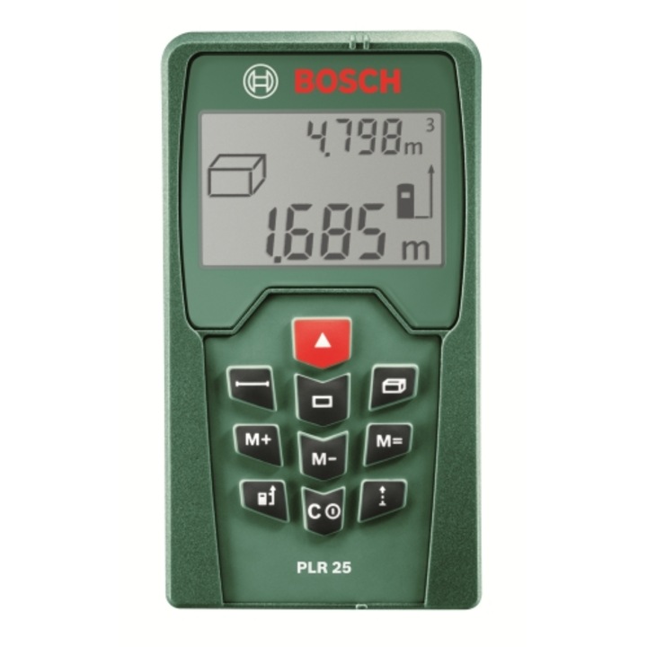 Telemetru cu laser Bosch PLR 25 - eMAG.ro