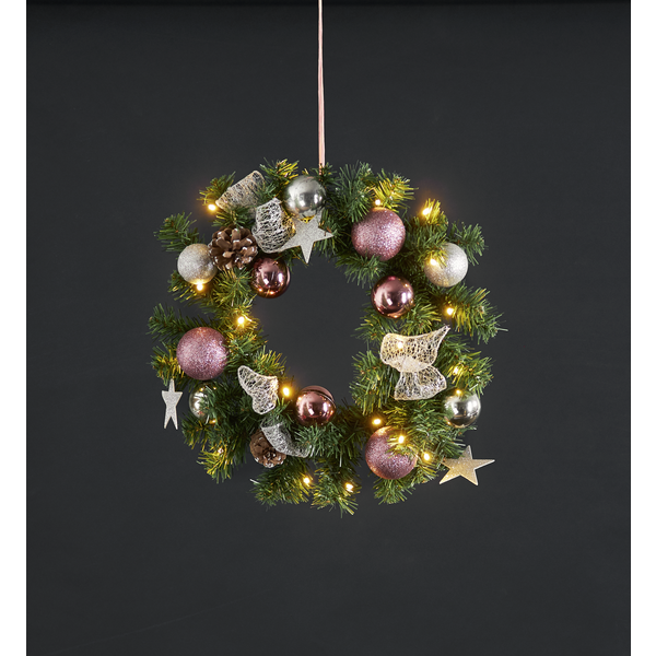 Coronita cu LED de Craciun Star Trading, Din brad artificial, 40 cm ...