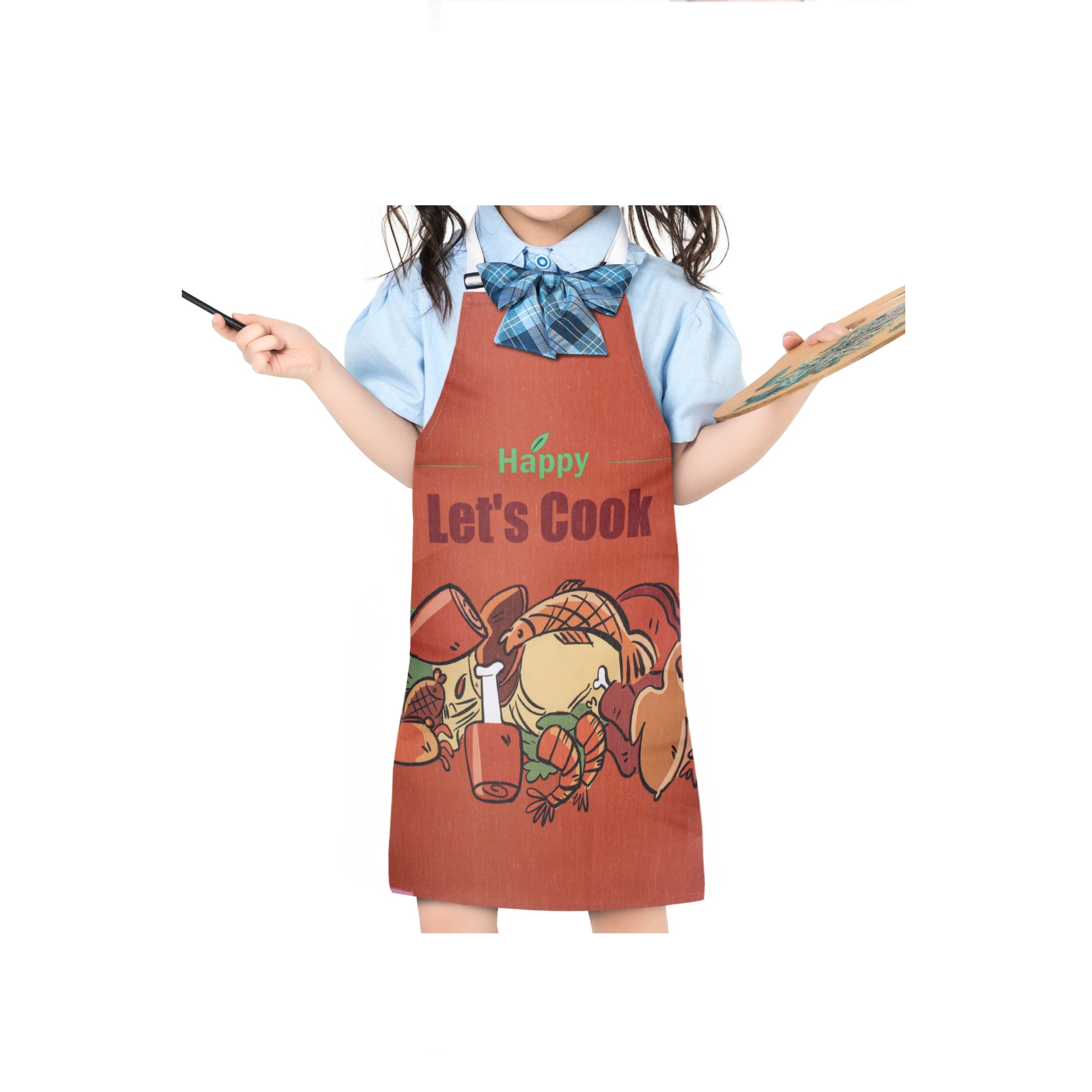 Sort de bucatarie pentru copii, Lecwoll, Poliester/Bumbac, 3-6 ani ...