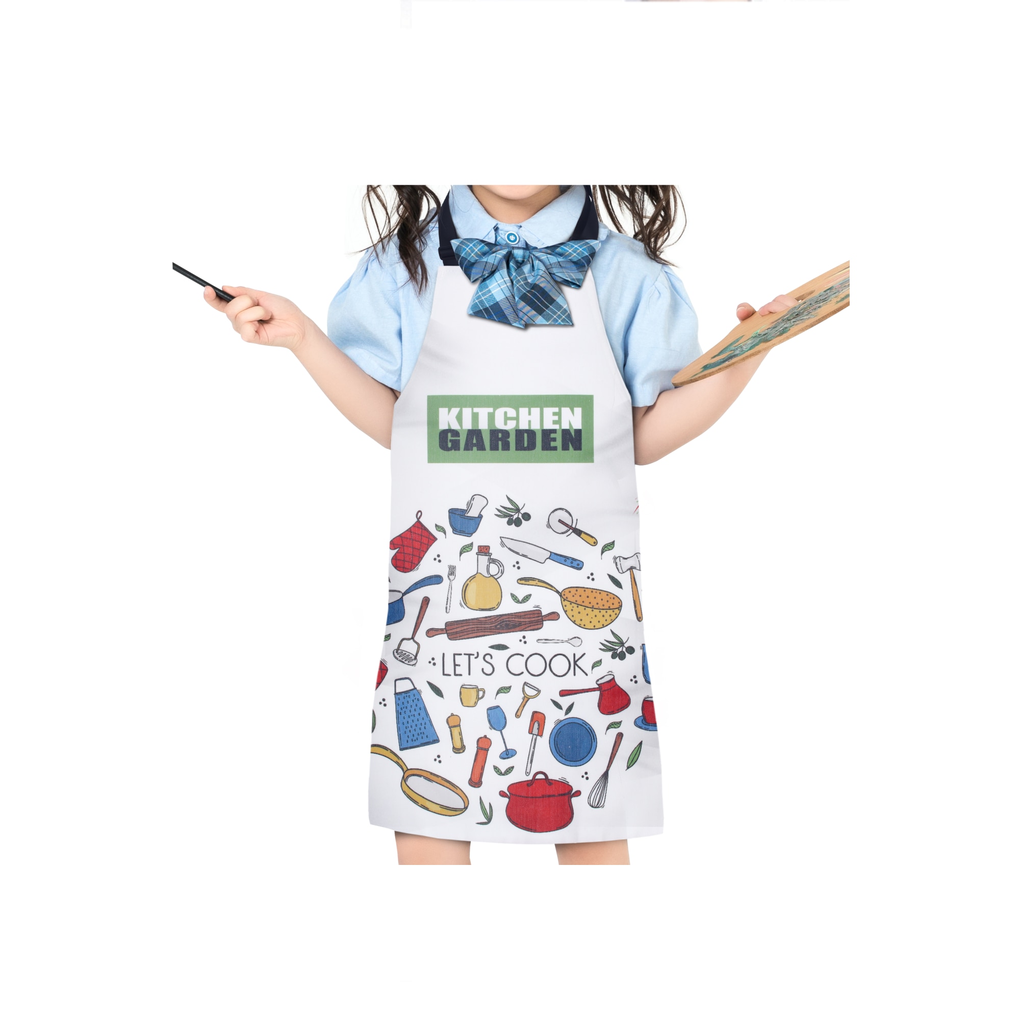 Sort de bucatarie pentru copii, Lecwoll, Poliester/Bumbac, 3-6 ani ...