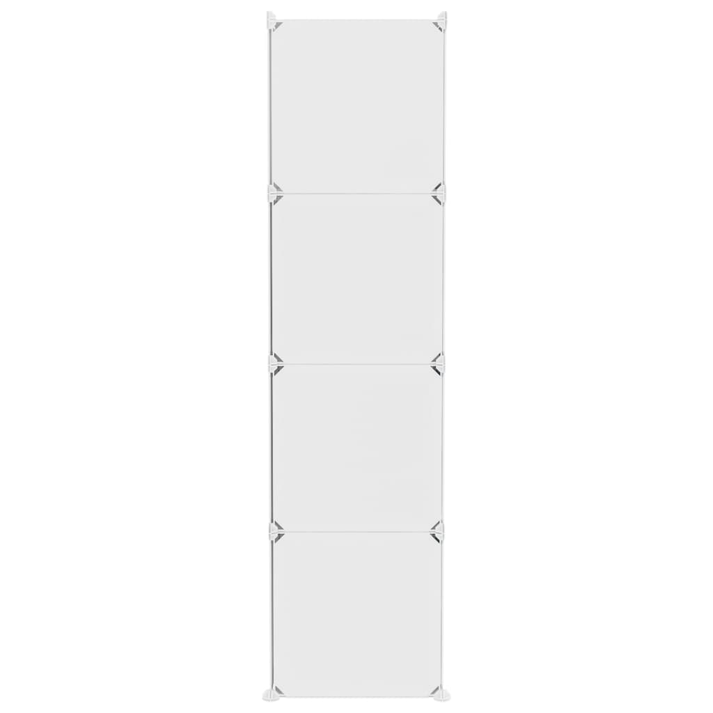 Dulap de depozitare cub pentru copii vidaXL, 10 cuburi, alb, PP, 124,5 ...