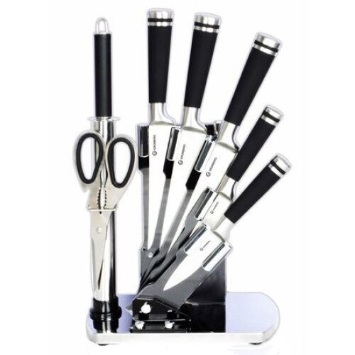 Set cutite din inox, 8 piese, negru - eMAG.ro