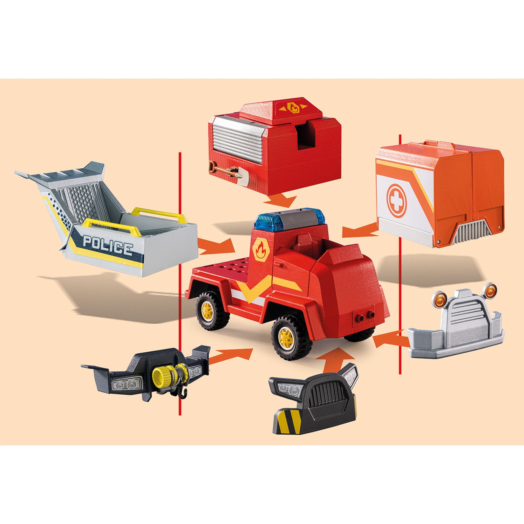 Playmobil Duck On Call - Пожарна кола - eMAG.bg