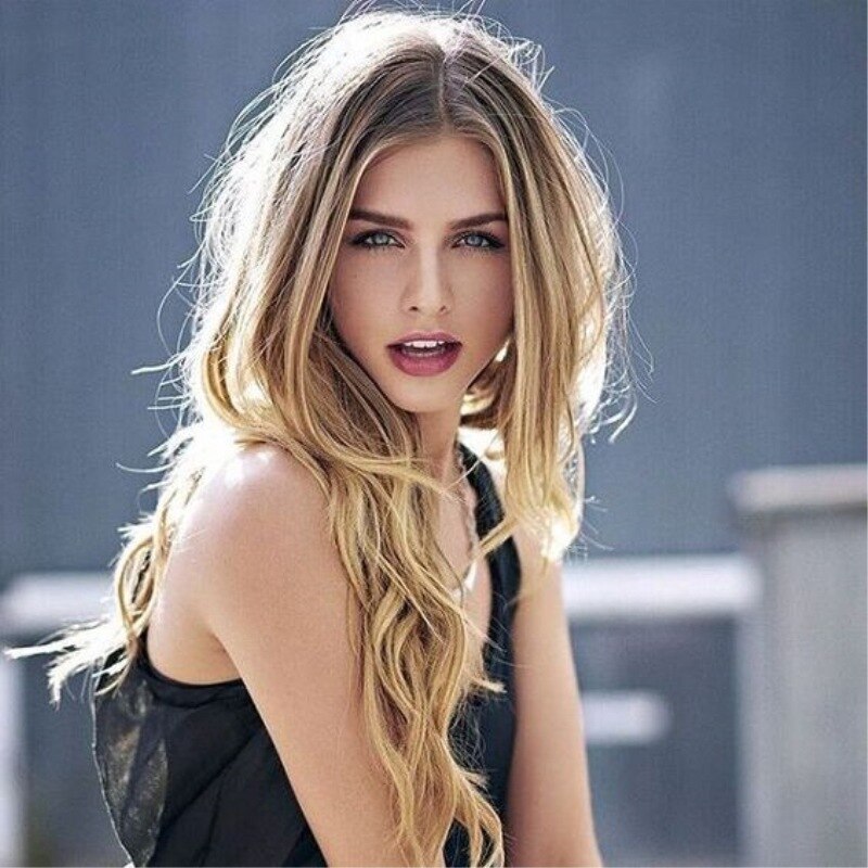 Peruca dama, par lung si blond, culoare gradienta, aspect natural ...
