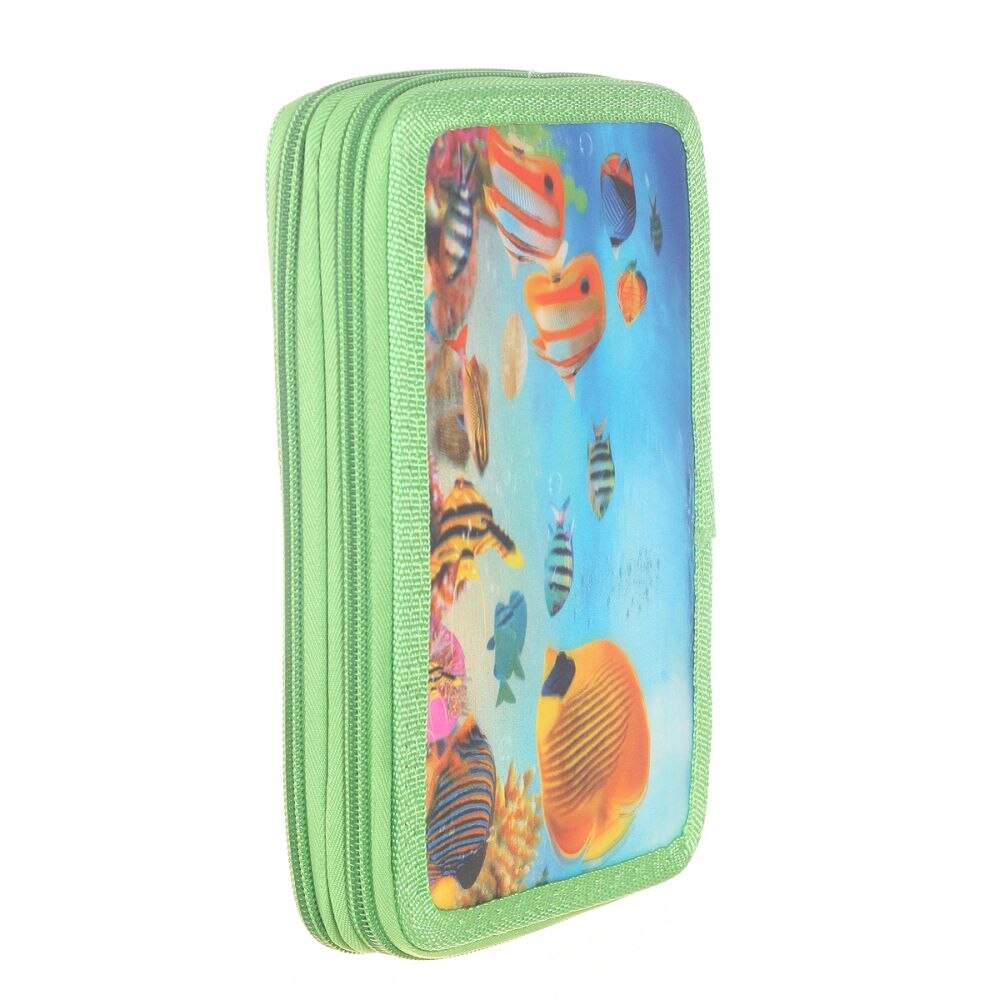 Penar copii, Maxima, 21x13x4 cm, Cu doua compartimente, Verde - eMAG.ro