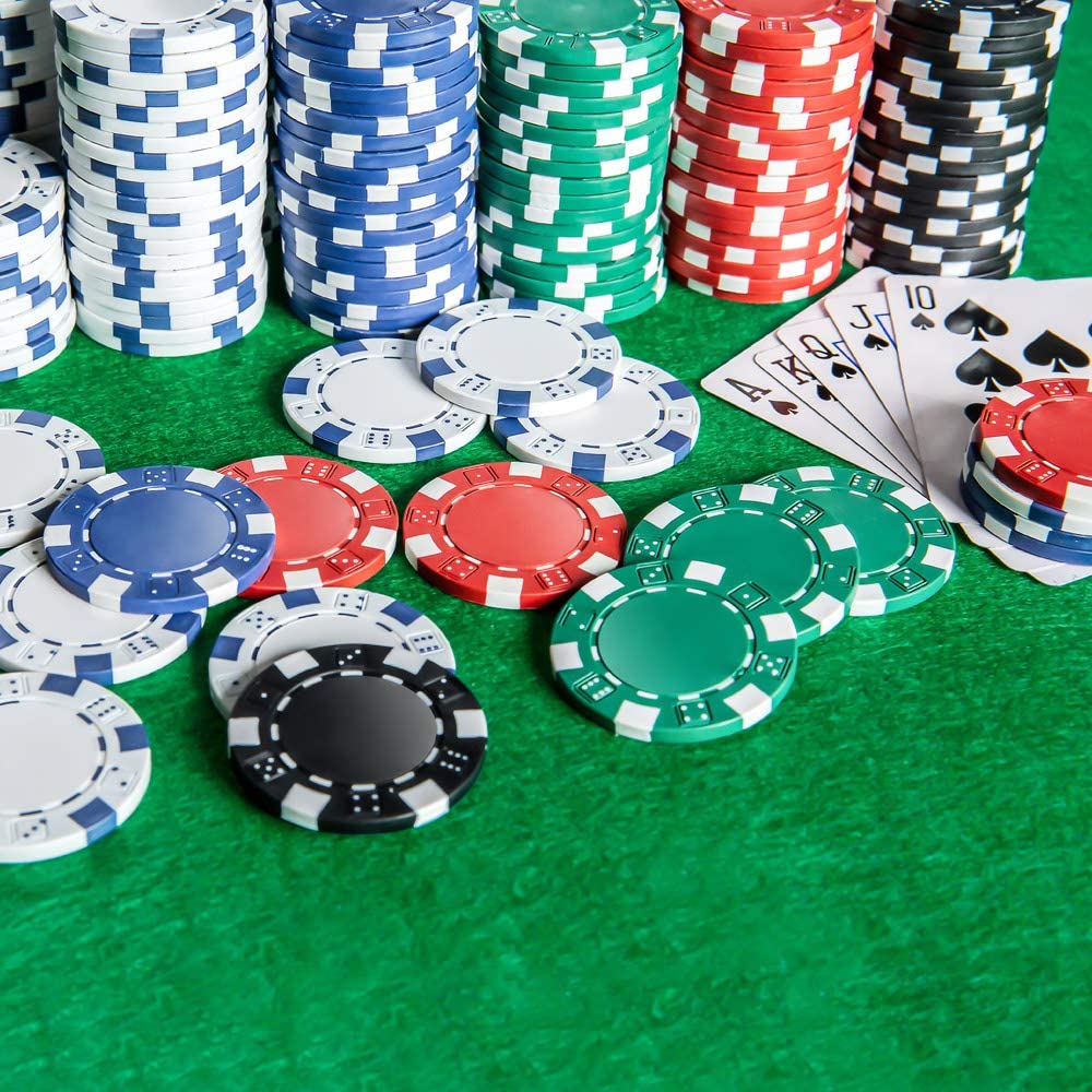 Set premium LikeSmart Poker Game, cu 300 jetoane, Valiza transport, 2 ...