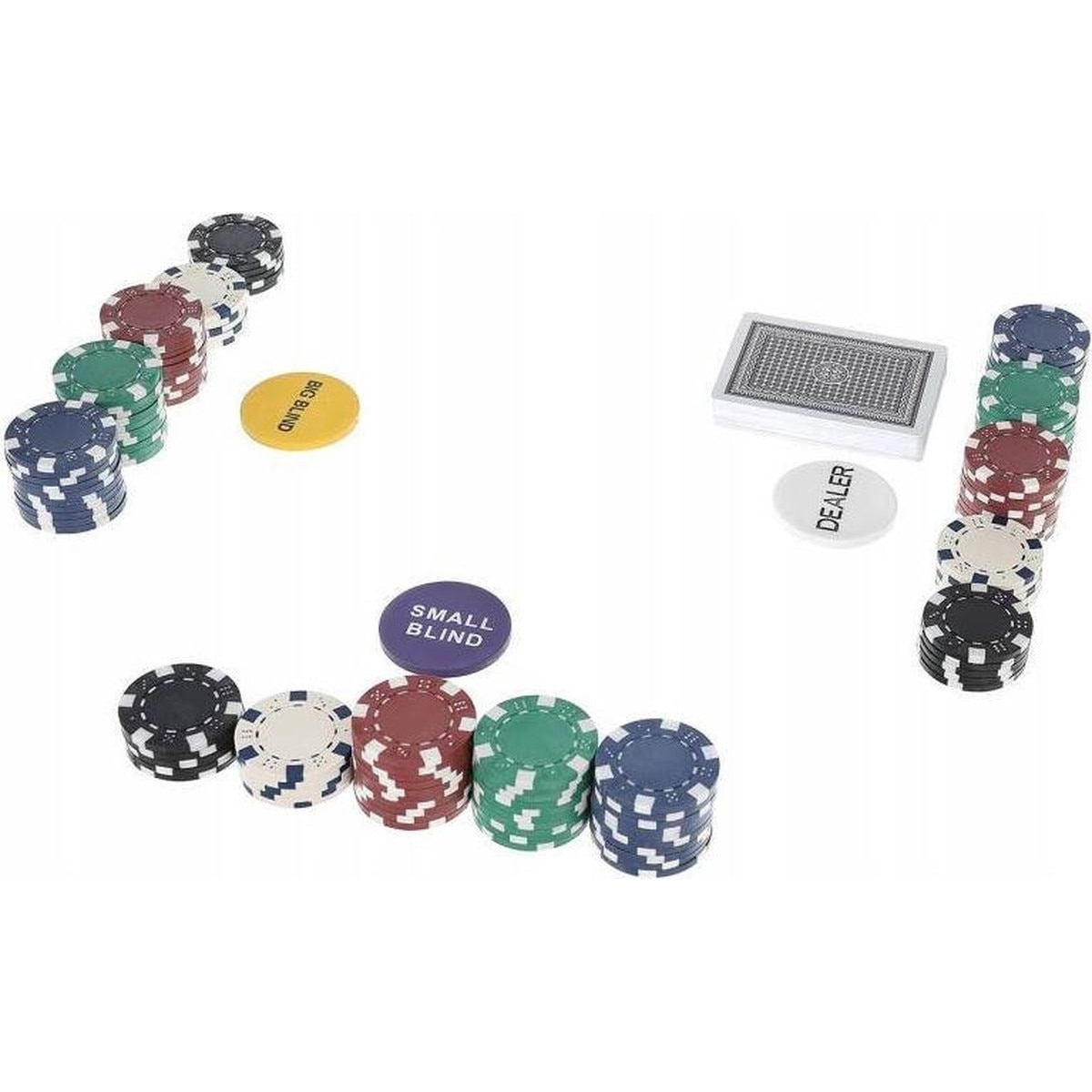 Set premium LikeSmart Poker Game, cu 300 jetoane, Valiza transport, 2 ...