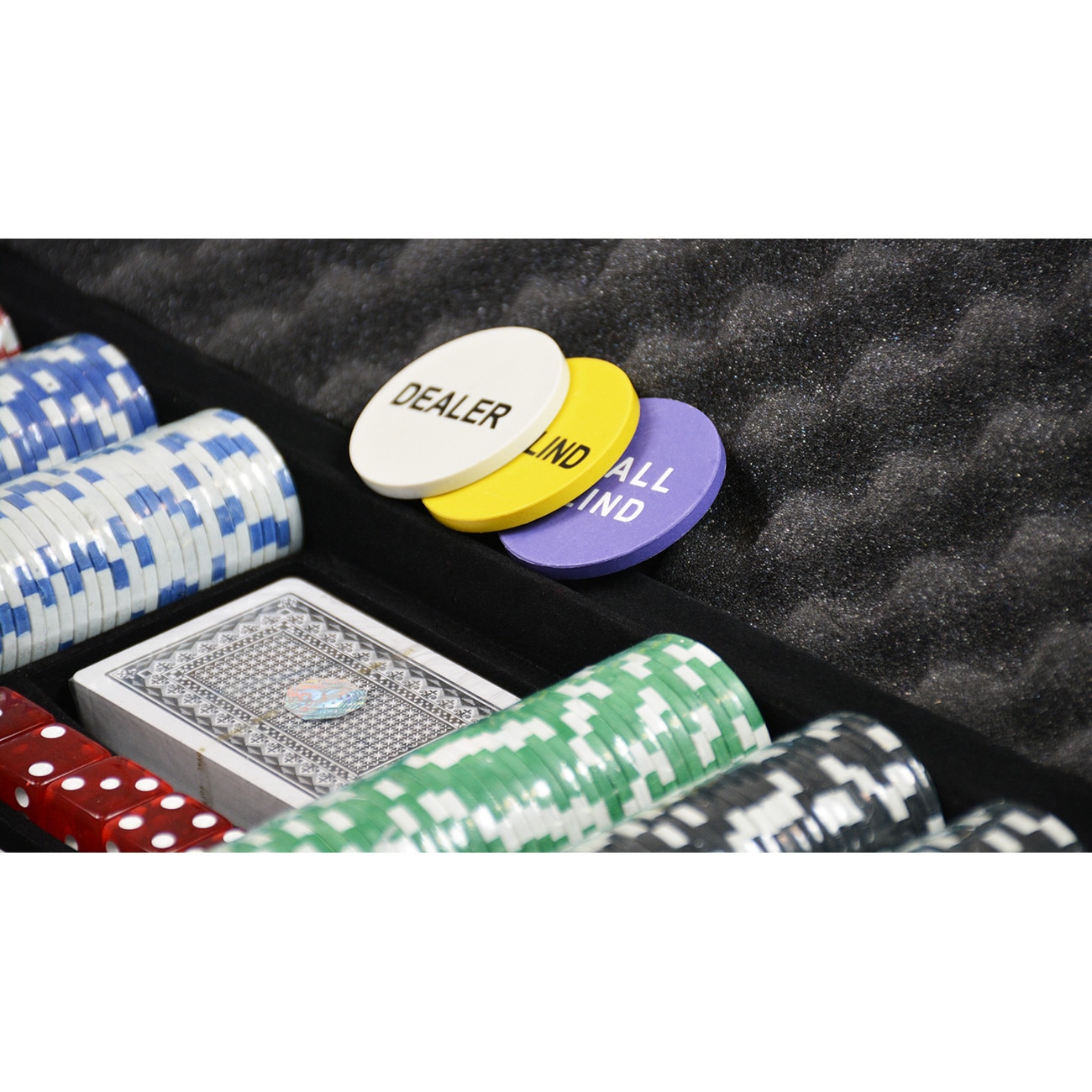 Set premium LikeSmart Poker Game, cu 300 jetoane, Valiza transport, 2 ...