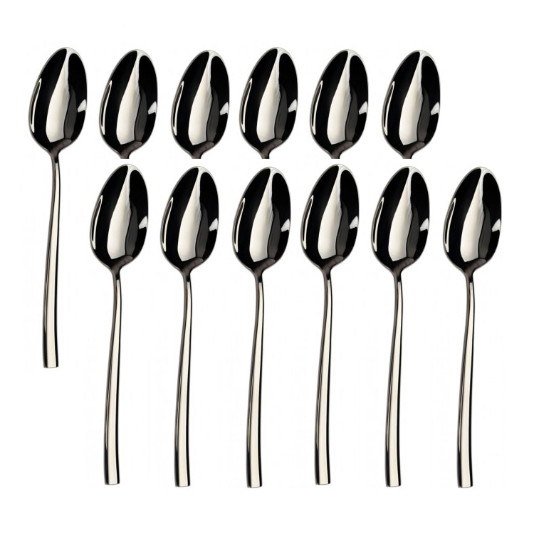 Set Linguri Servire Masa, Inox, 12 buc, Finisate Lucios, Argintiu ...