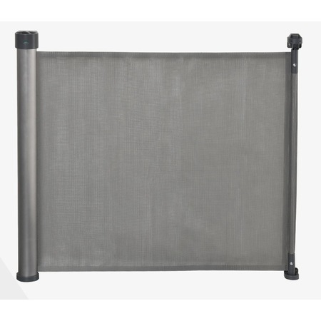 Poarta de siguranta, PawHut ,Aluminiu/PVC/ABS, Gri - eMAG.ro