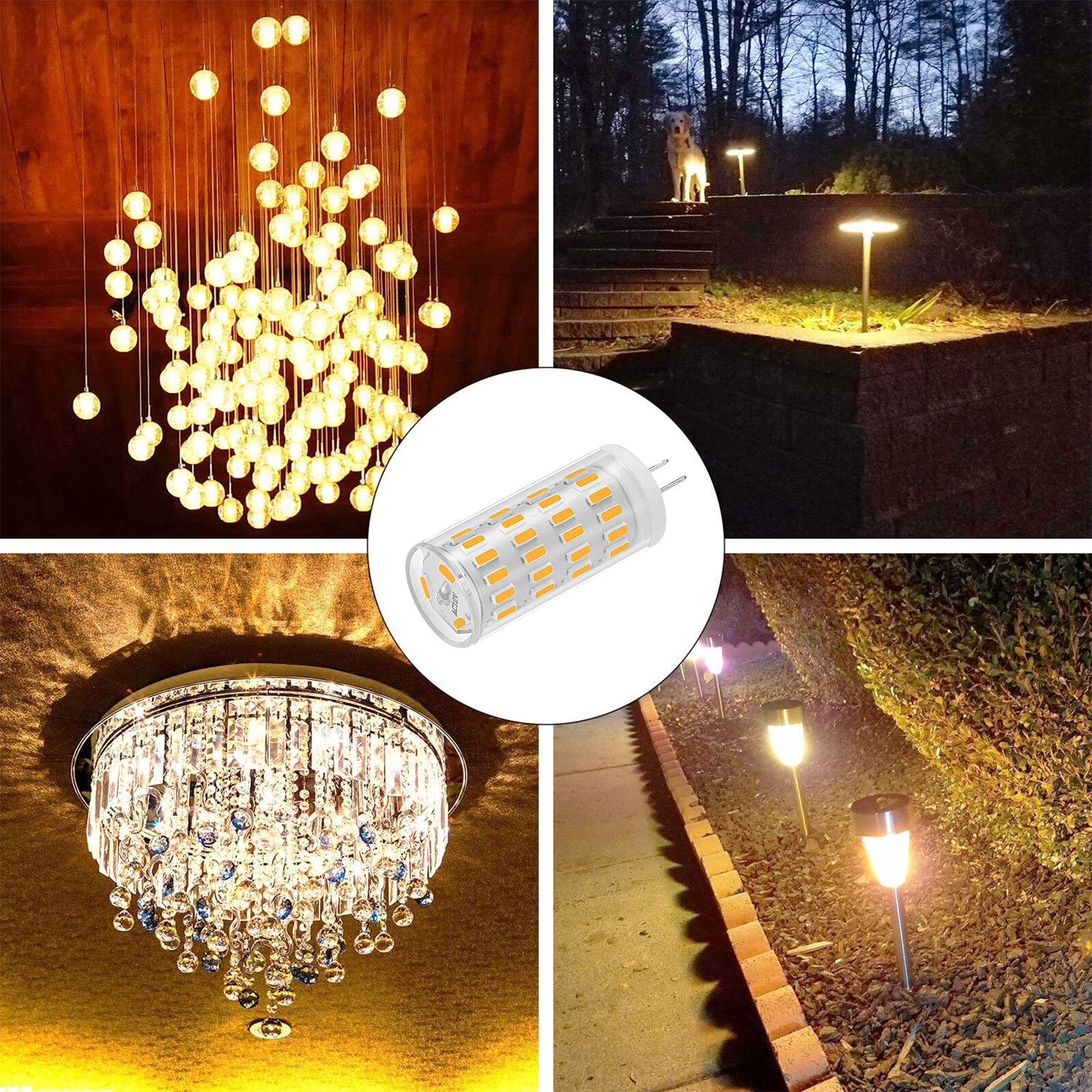 Set 2 becuri LED, MatchEasy, G4, 4W, Temperatura lumina 2700K, 12V, Alb ...