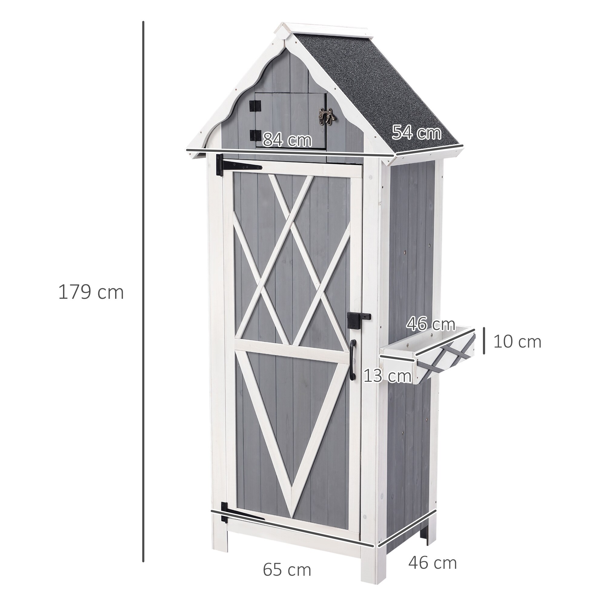 Adapost de gradina Outsunny cu 3 rafturi, zona de deschidere si ...