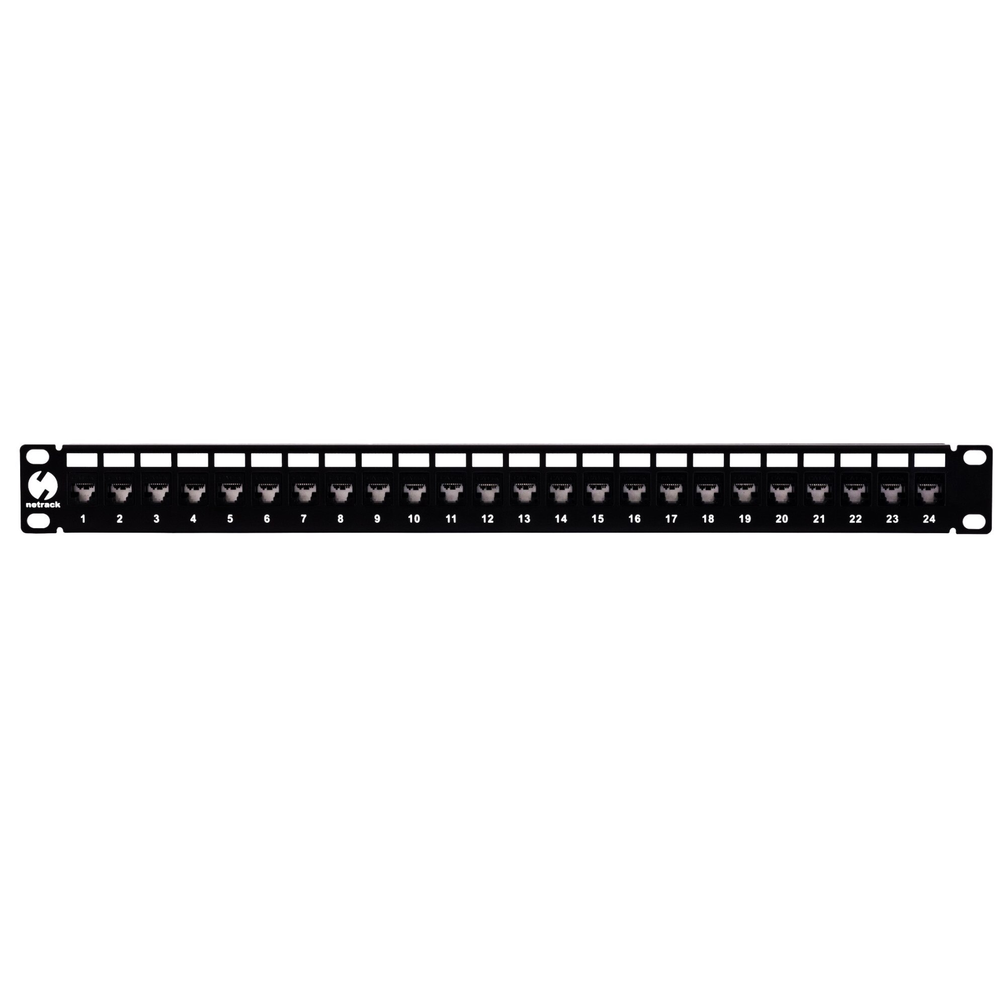 Panou de corectie keystone, Netrack, 19'', 24 porturi UTP, echipat cu ...