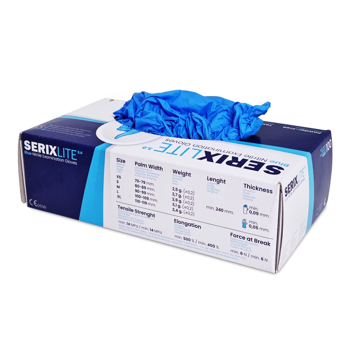 Set 100 Manusi de Examinare Nitril Nepudrate Serix Lite M - eMAG.ro
