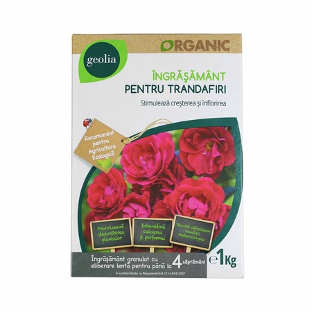 Ingrasamant trandafiri Geolia, organic, pentru vara, granulat, 1 kg ...