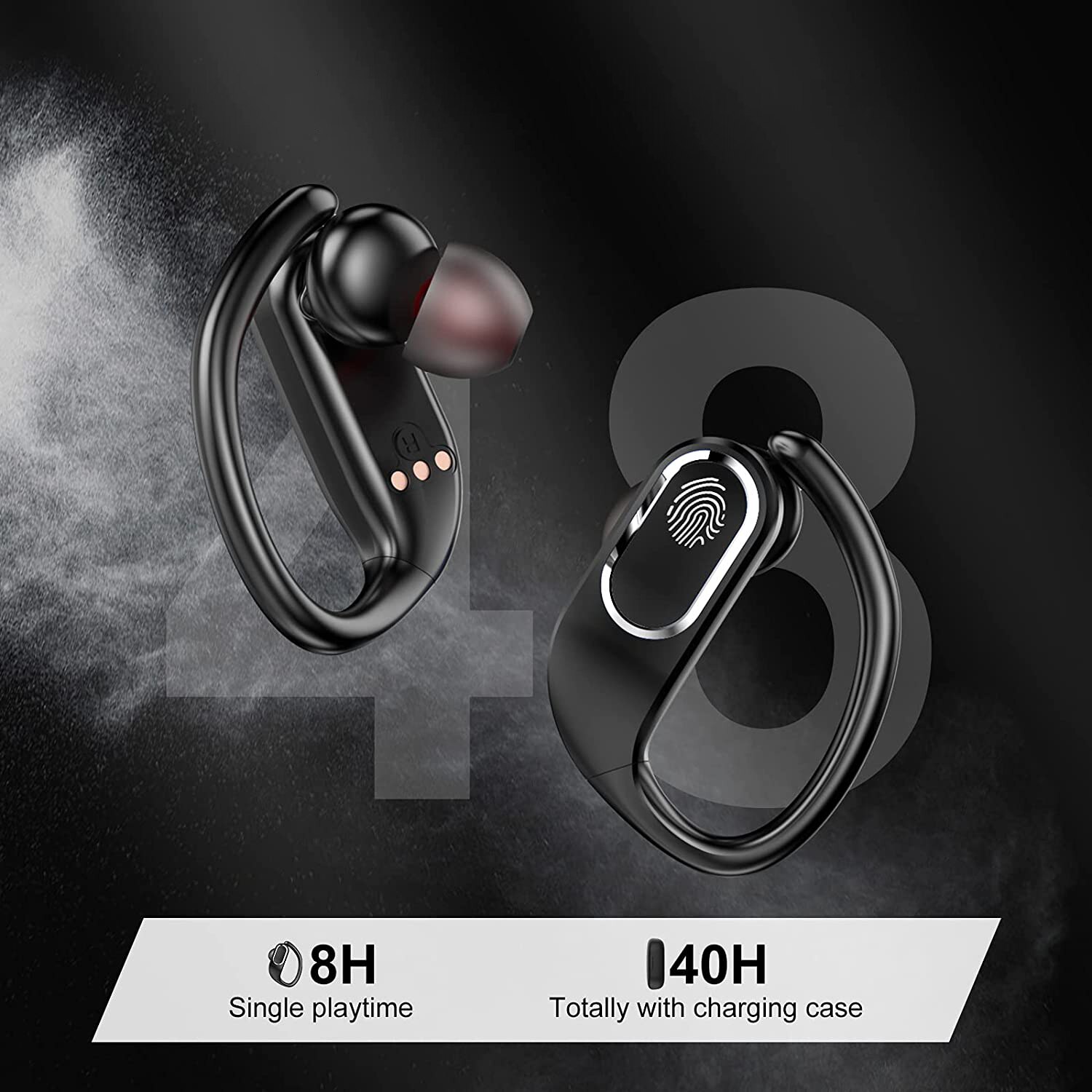 Casti Wireless sport TWS-Q28, In-Ear, Bluetooth, Touch Control ...