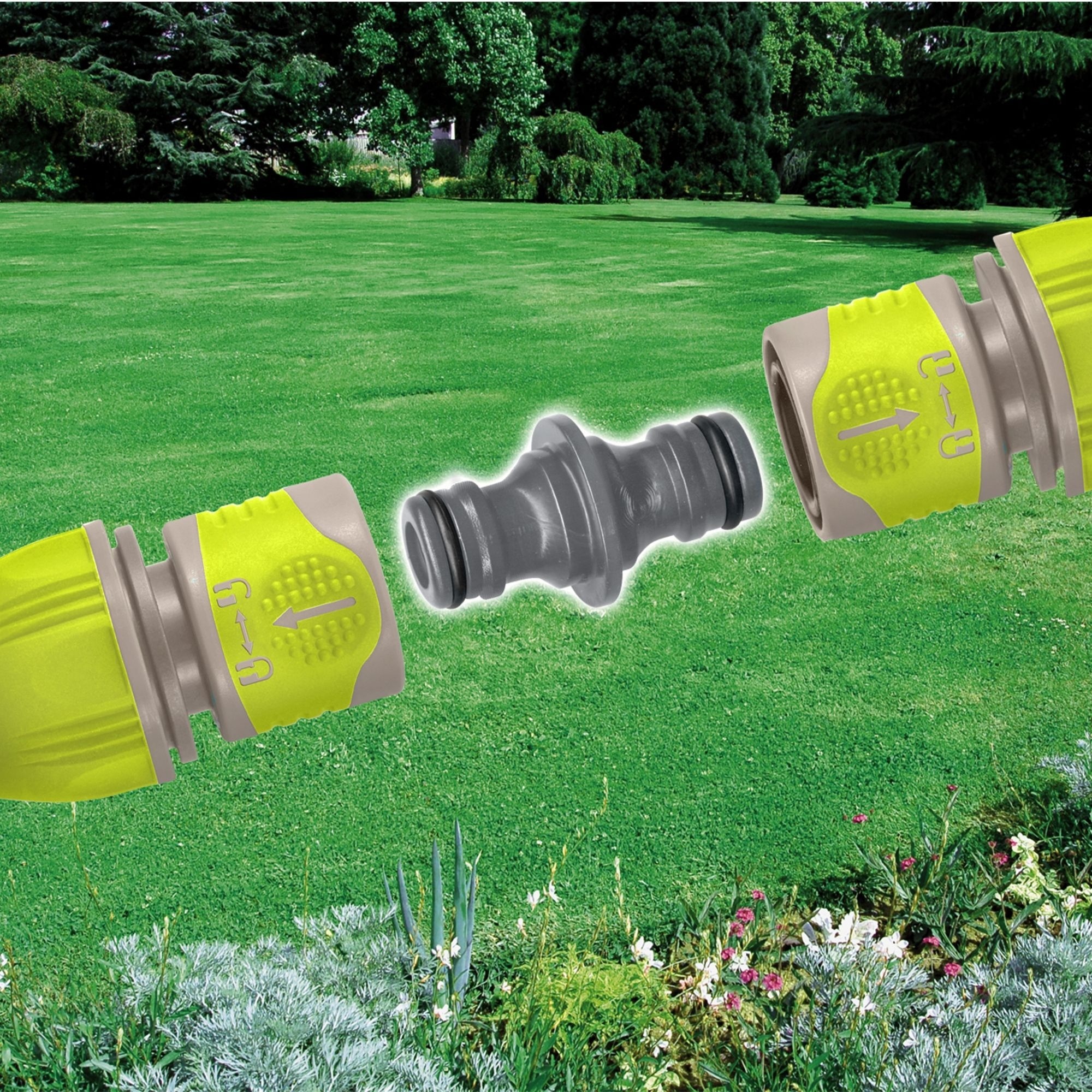 Cupla furtun de gradina, cu 2 cai, rapid, ABS, 12.5 - 19 mm - eMAG.ro