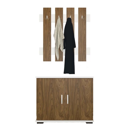 Set cuier modern pentru hol de perete cu pantofar, Asos Home, model ...