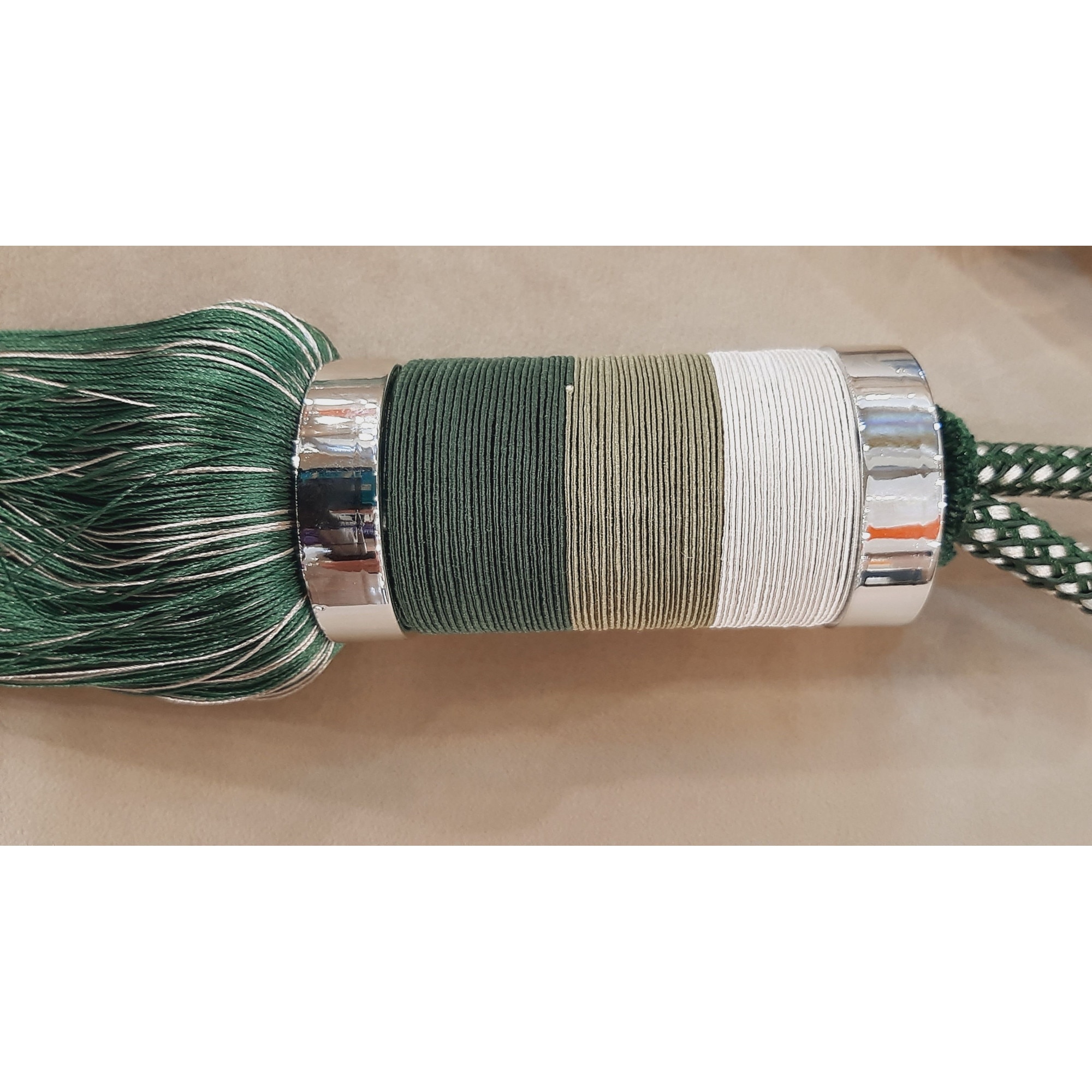 Ciucure decorativ cu snur pentru perdele si draperii, Canaf Emerald ...