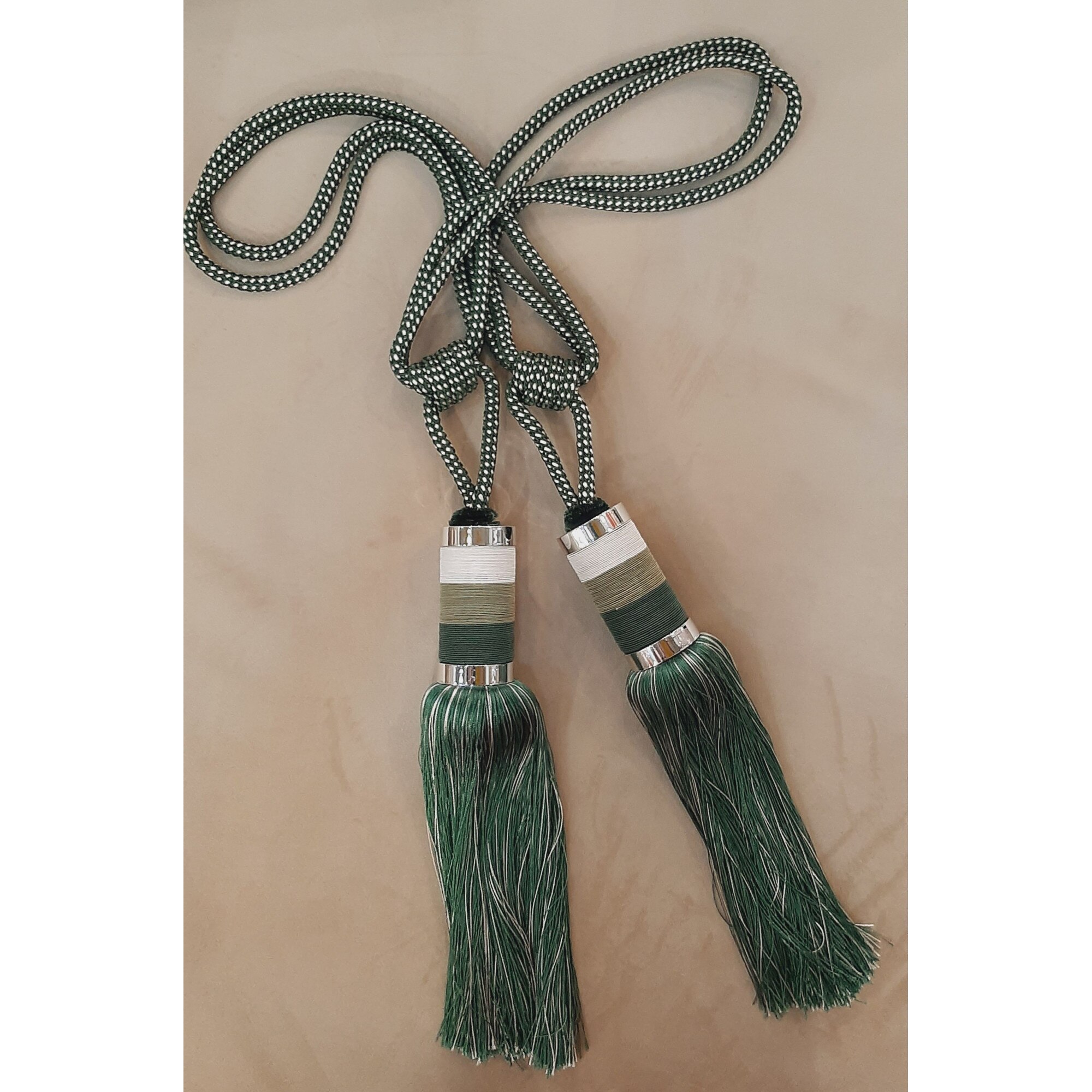 Set 2 ciucuri decorativi cu snur pentru perdele si draperii, Canaf ...