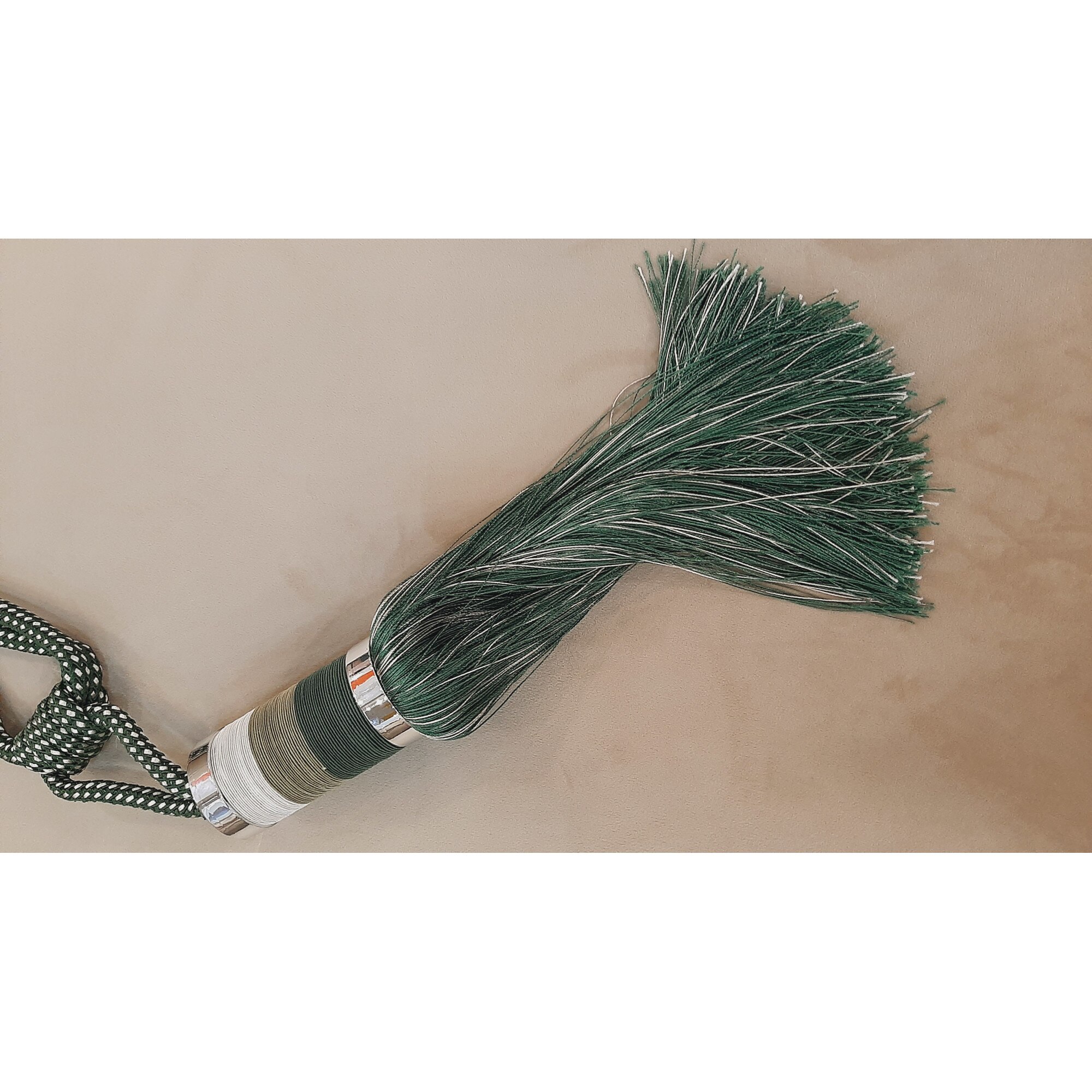 Ciucure decorativ cu snur pentru perdele si draperii, Canaf Emerald ...