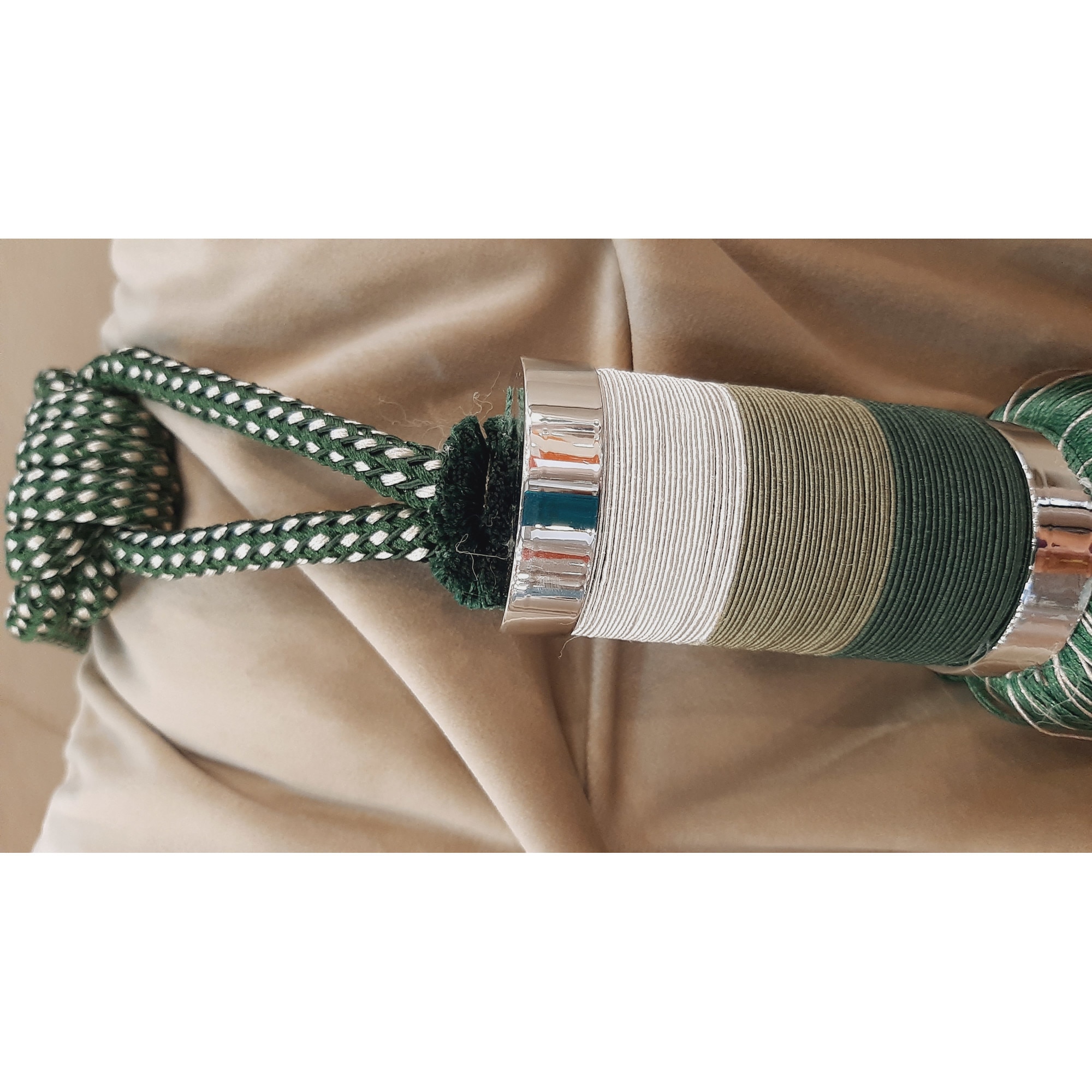 Ciucure decorativ cu snur pentru perdele si draperii, Canaf Emerald ...