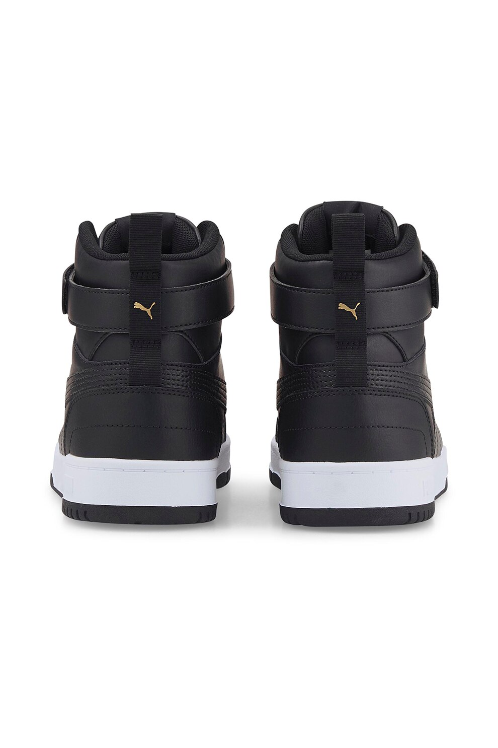 Puma, Pantofi sport inalti unisex cu insertii din piele RBD Game, Negru ...