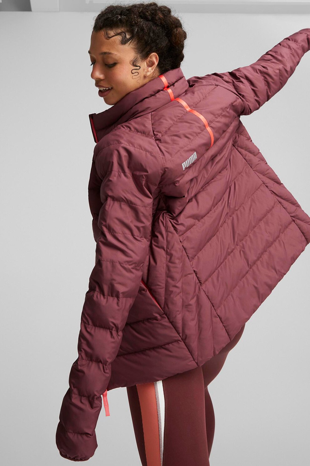 Puma, Geaca slim fit matlasata Active Polyball, Rosu bordo, S - eMAG.ro