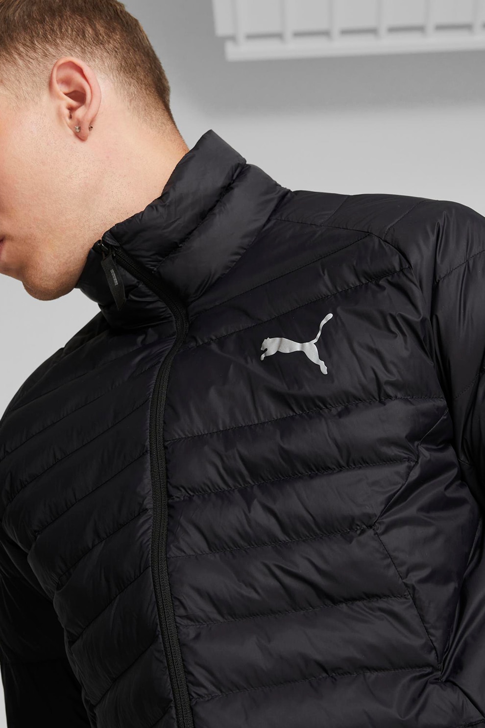 Puma, Geaca slim fit matlasata PackLITE, Negru, S - eMAG.ro