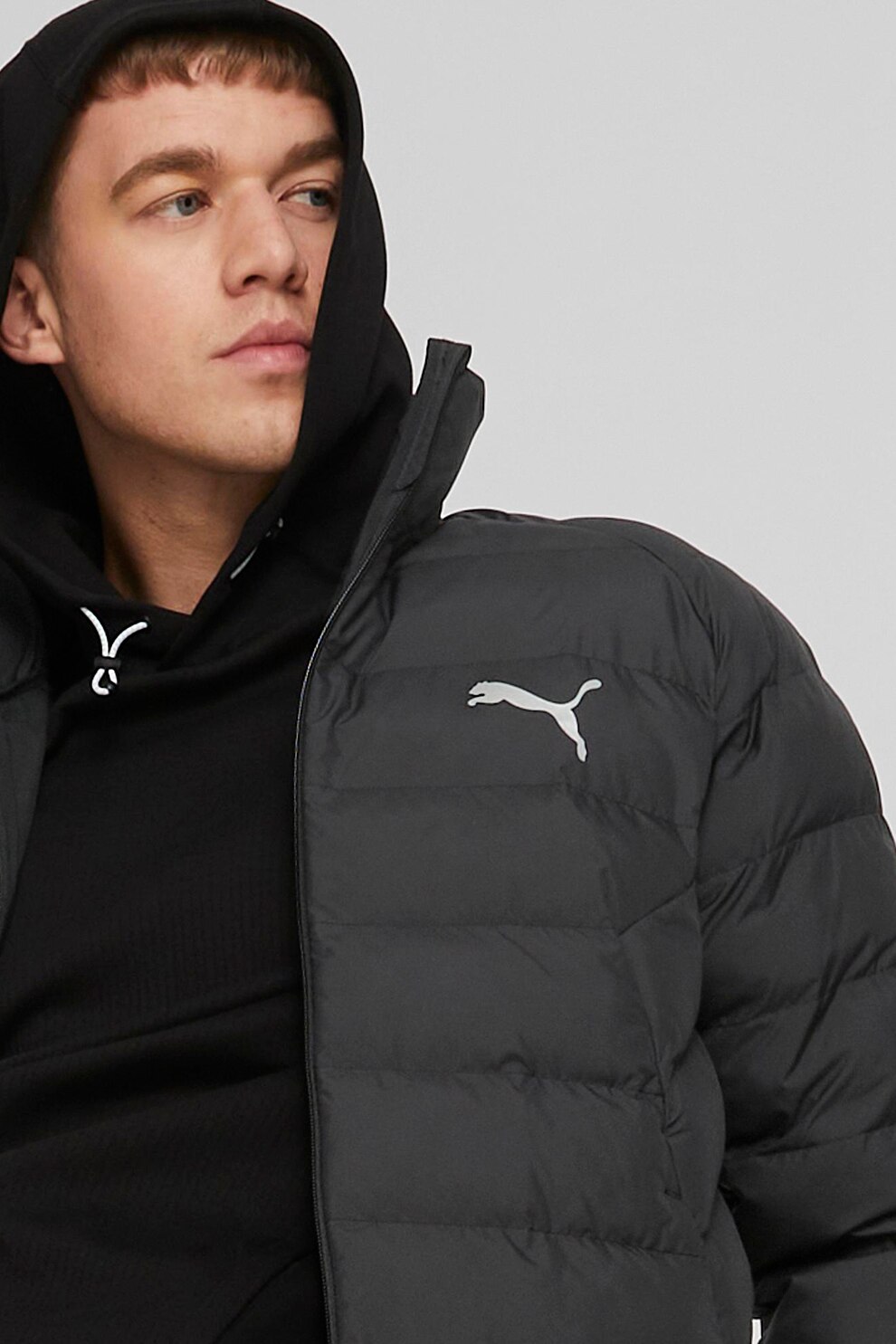 Puma, Geaca slim fit matlasata Active Polyball, Negru stins, L - eMAG.ro