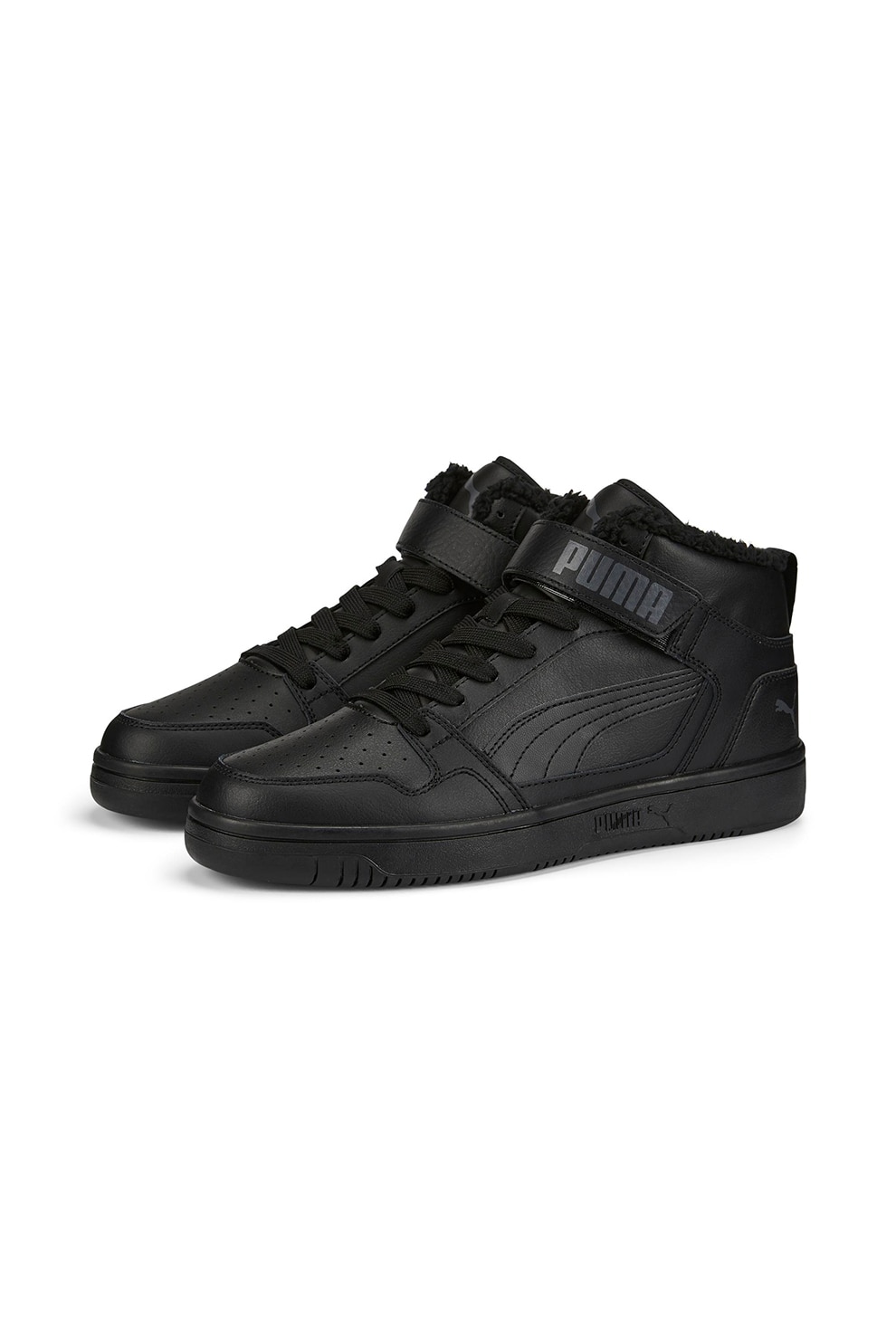 Puma, Pantofi sport mid-high cu velcro Rebound, Negru, 10 - eMAG.ro