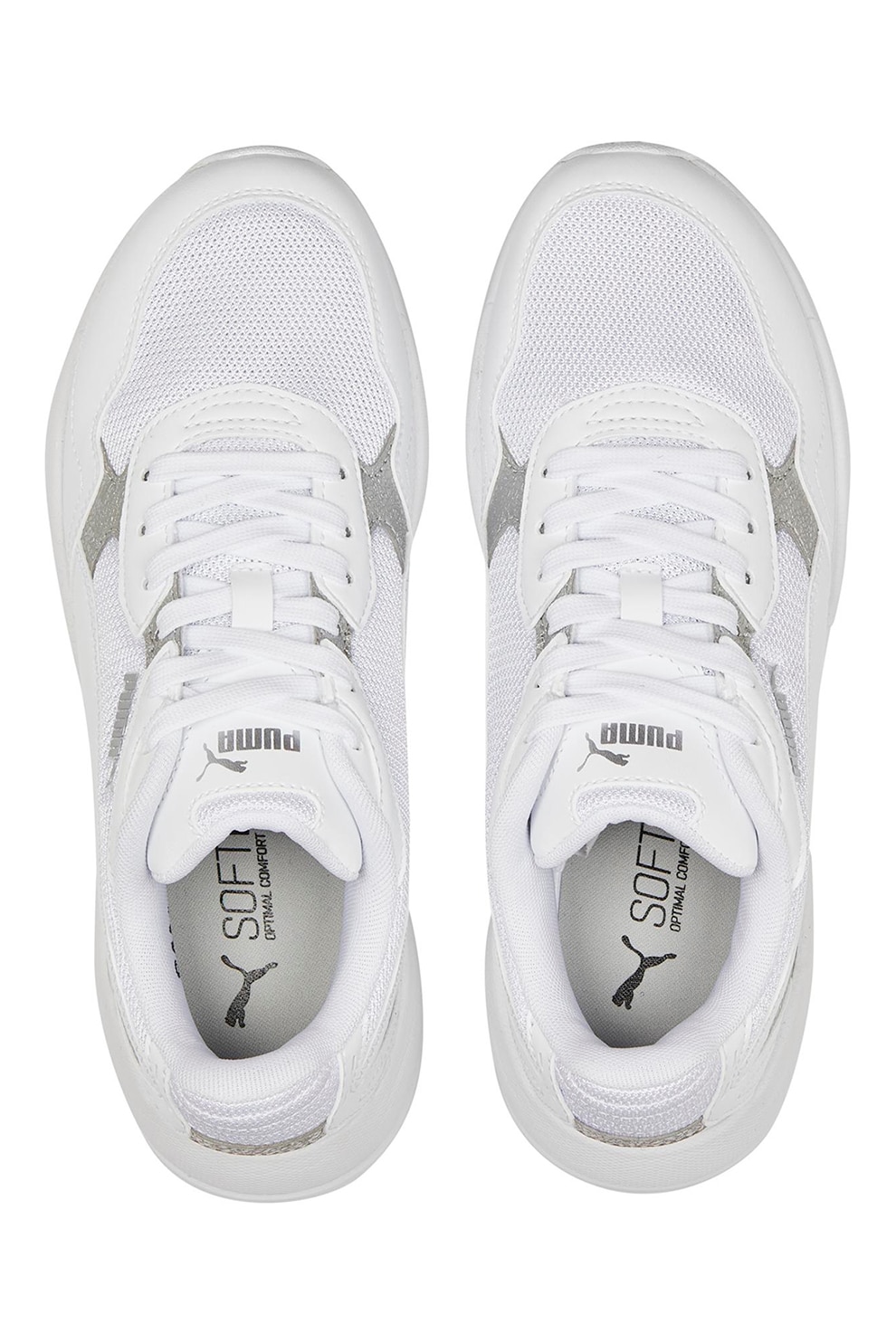 Puma, Спортни обувки X-Ray Speed Lite с еко кожа и мрежа и със захабен ...