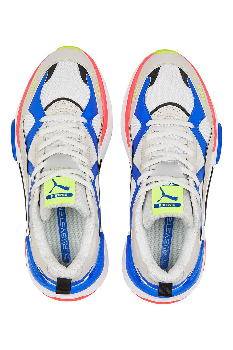 Puma, Pantofi sport low-top cu model colorblock RS-Simul8 Reality, Alb ...