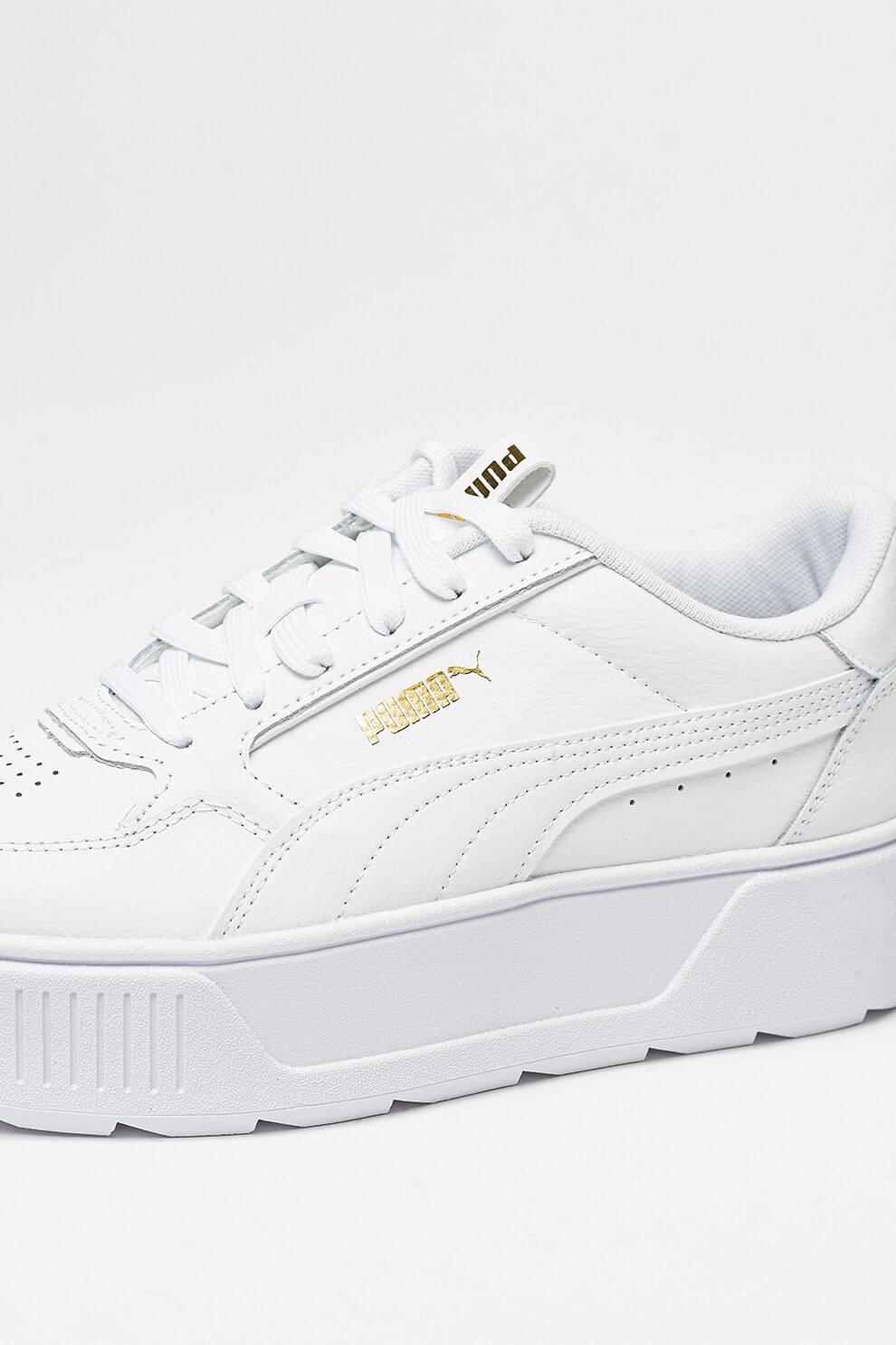 Puma, Спортни обувки Karmen Rebelle от кожа и еко кожа, Бял, 7 - eMAG.bg