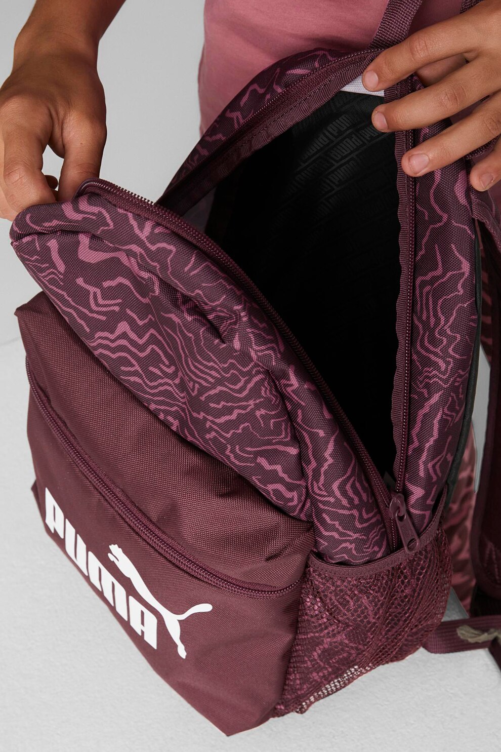 Puma, Rucsac cu buzunare exterioare Phase, Roz, Violet pruna - eMAG.ro
