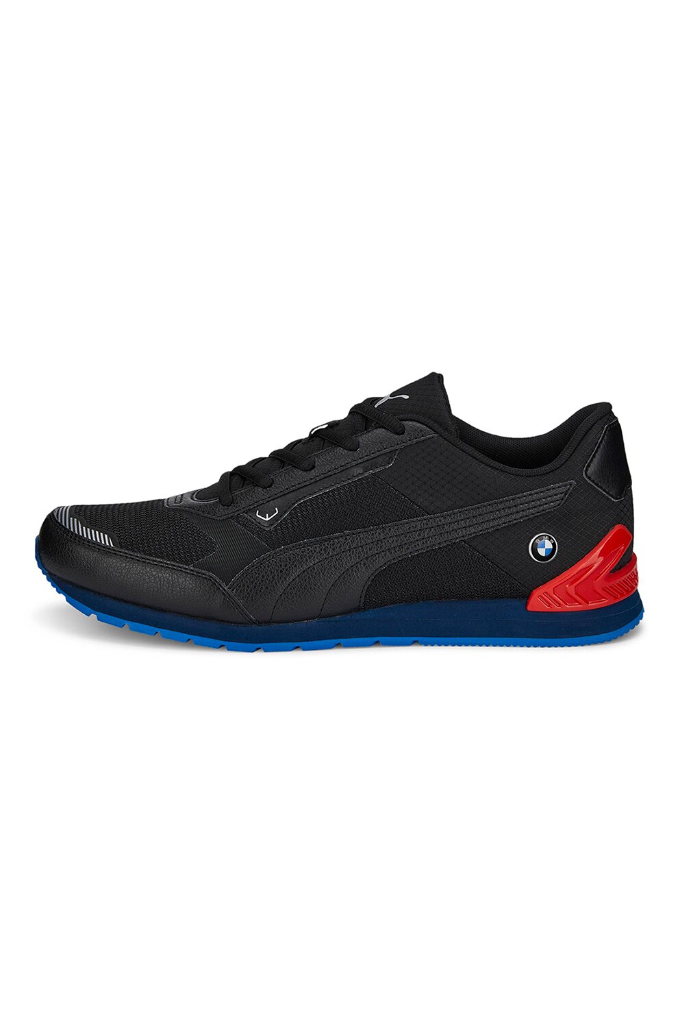 Puma, BMW Motorsports Track Racer uniszex sneaker, Piros, Fekete, 6 ...