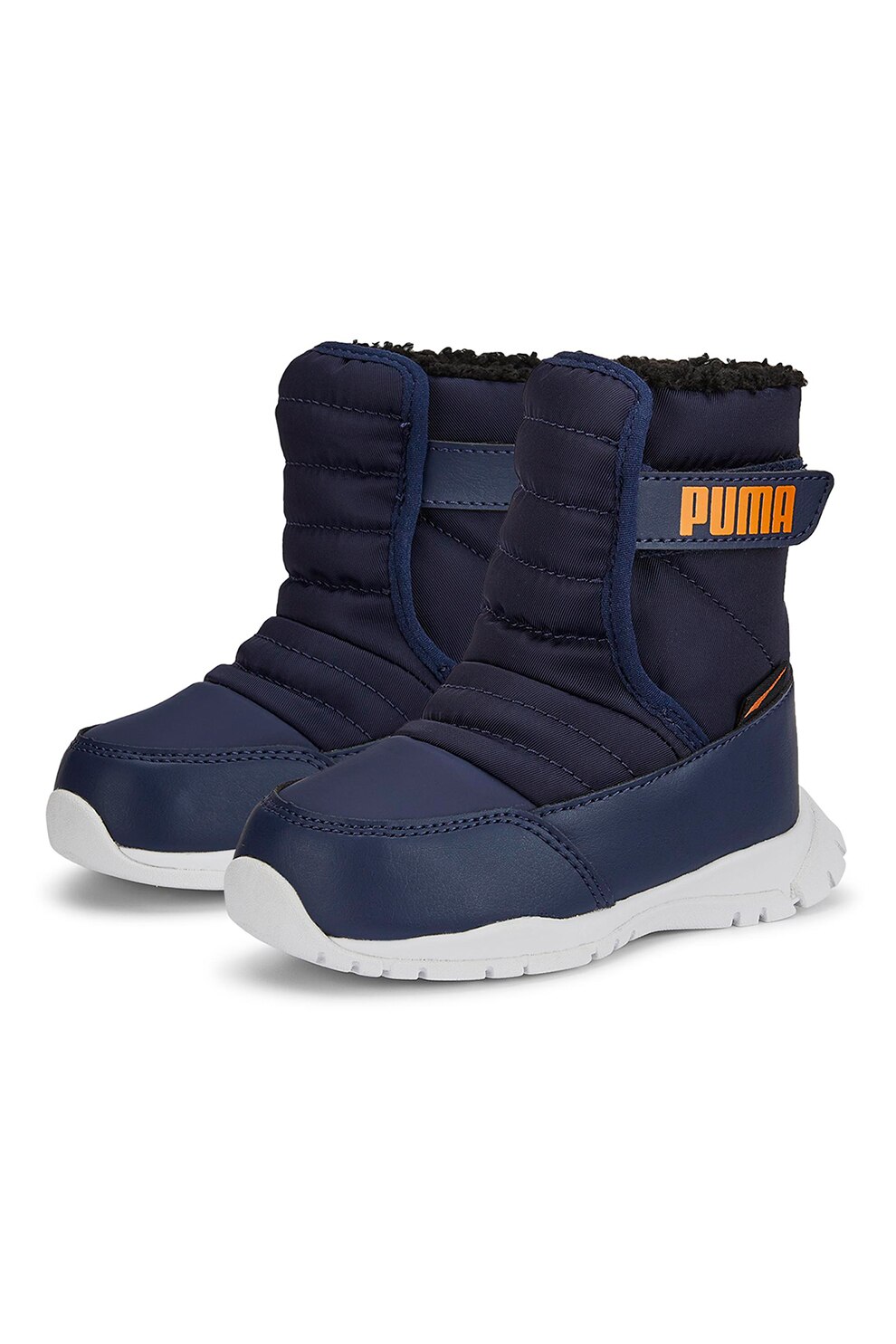 Puma, Ghete impermeabile cu inchidere velcro Nieve, Bleumarin, 20 EU ...