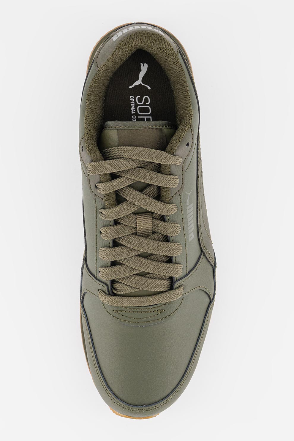 Puma, ST Runner v3 sneaker bőrrészletekkel, Zöld, 6 - eMAG.hu