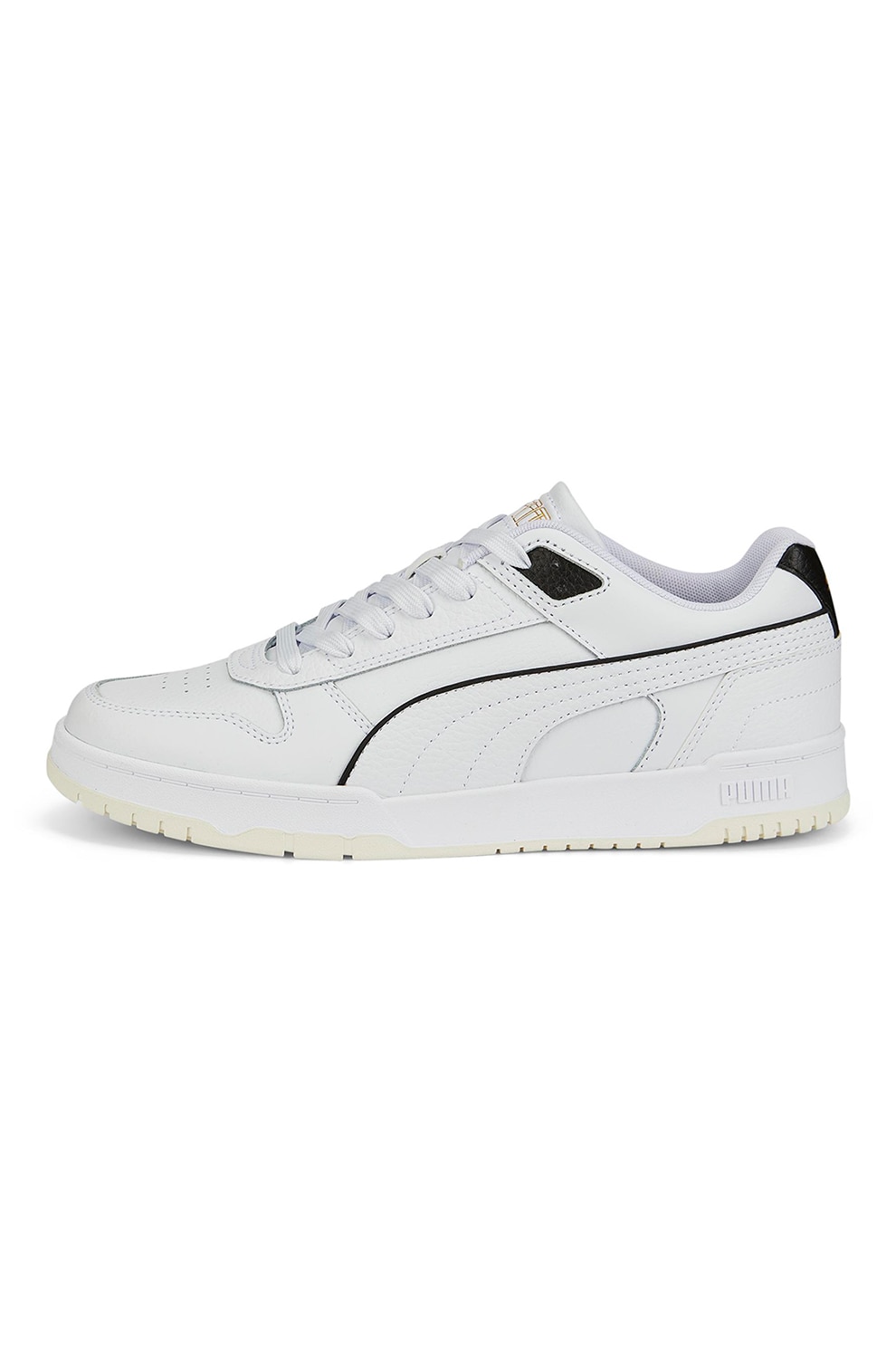 Puma, Pantofi sport de piele ecologica si piele RBD Game, Alb, Negru, 9 ...