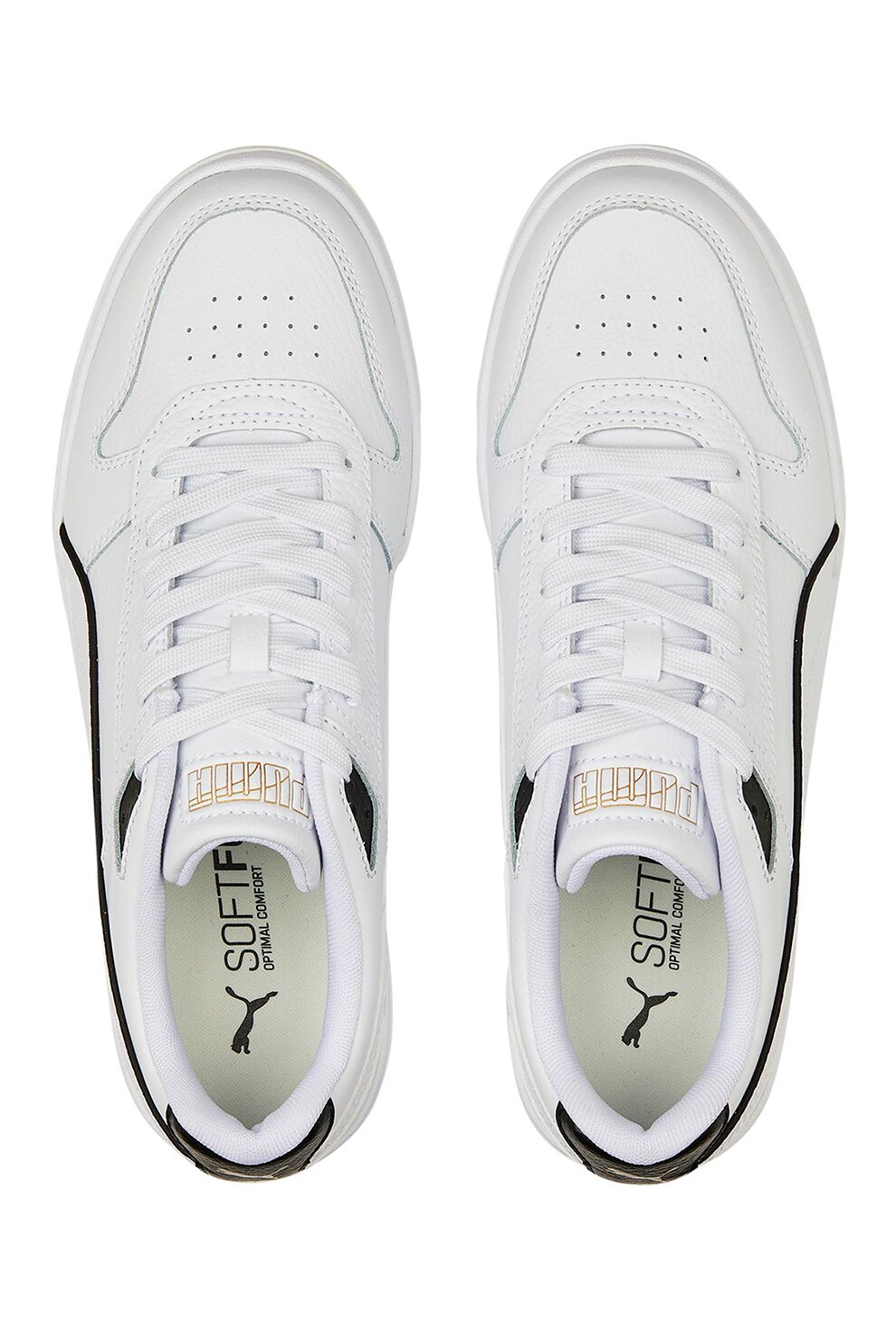 Puma, Pantofi sport de piele ecologica si piele RBD Game, Alb, Negru, 9 ...