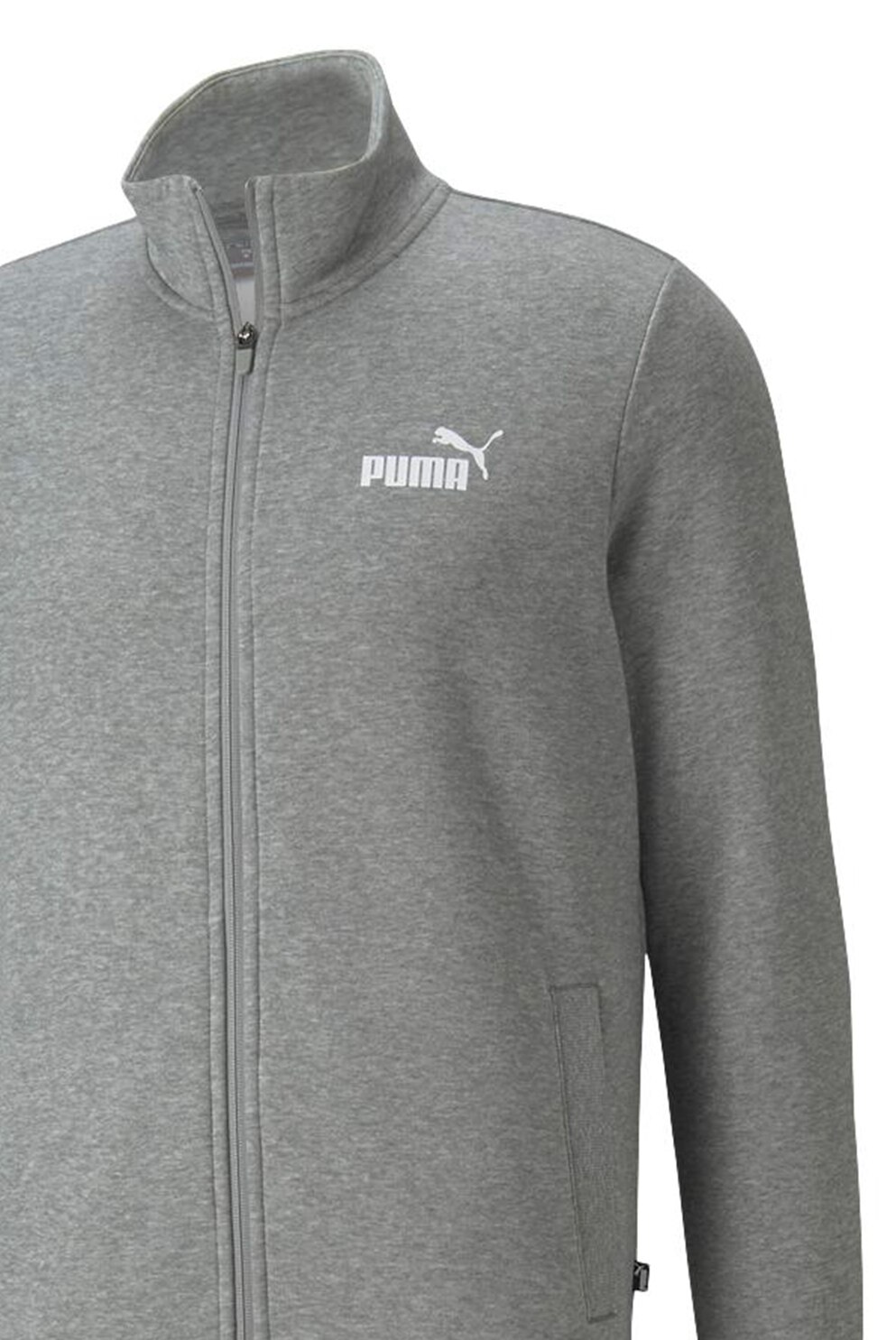 Puma, Trening cu fermoar Clean Sweat, Negru, Gri, M - eMAG.ro
