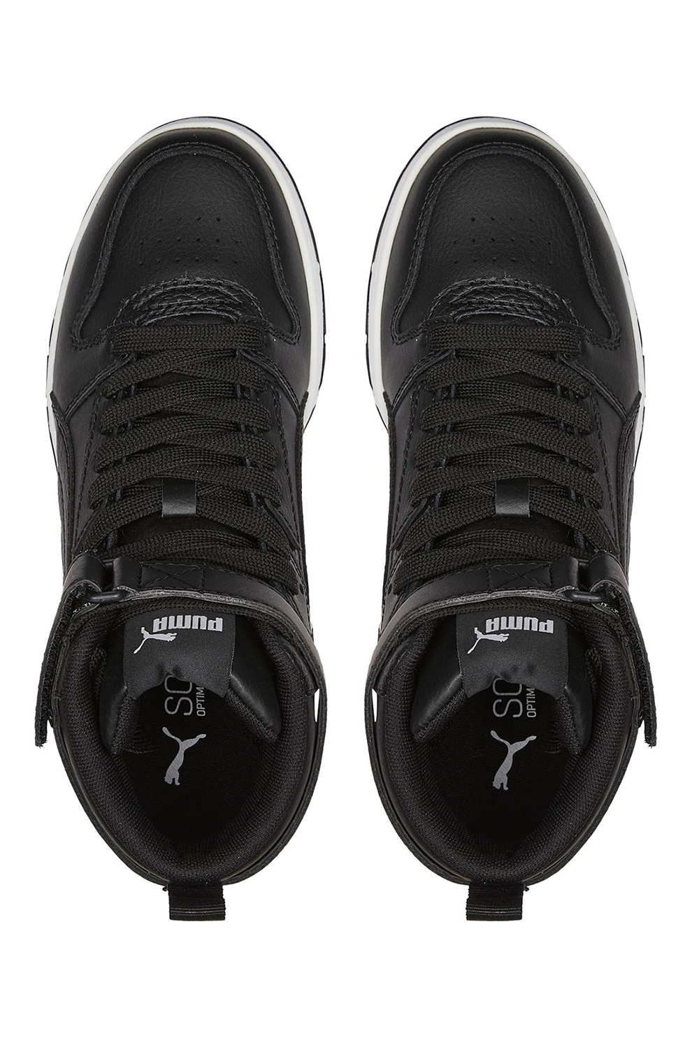 Puma, Pantofi sport mid-high de piele cu perforatii RBD Game, Auriu ...