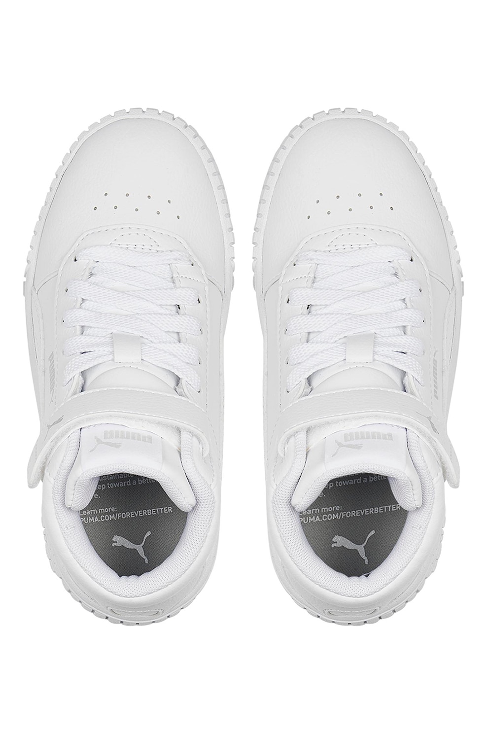 Puma, Pantofi sport mid-cut Carina 2.0, Alb, Argintiu, 27.5 EU - eMAG.ro