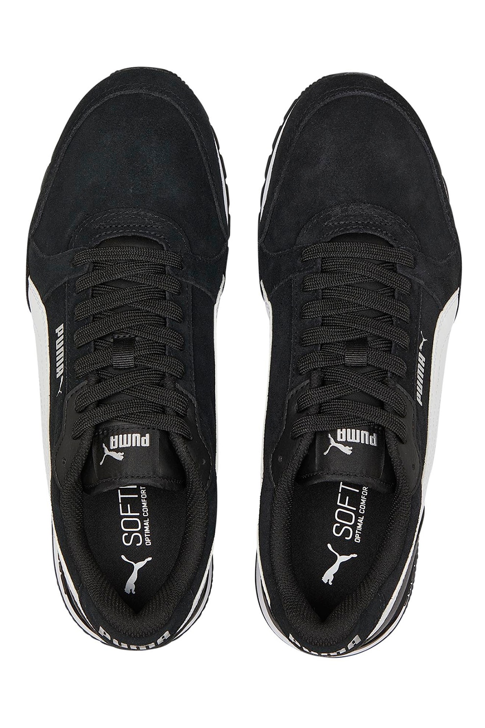 Puma, Pantofi sport de piele intoarsa cu garnituri de piele ecologica ...