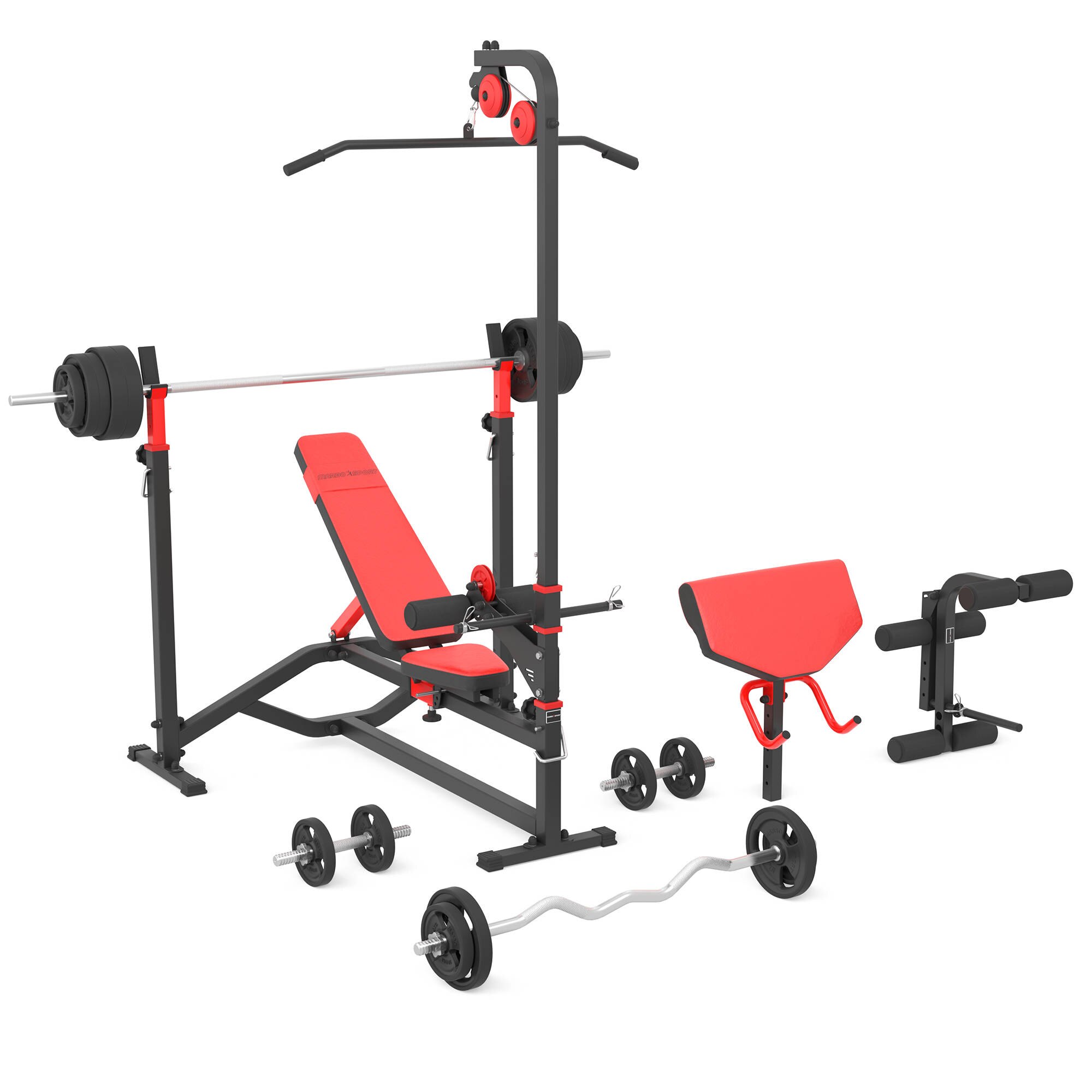 Set aparat multifunctional, MS41, Marbo Sport, Negru / Rosu - eMAG.ro