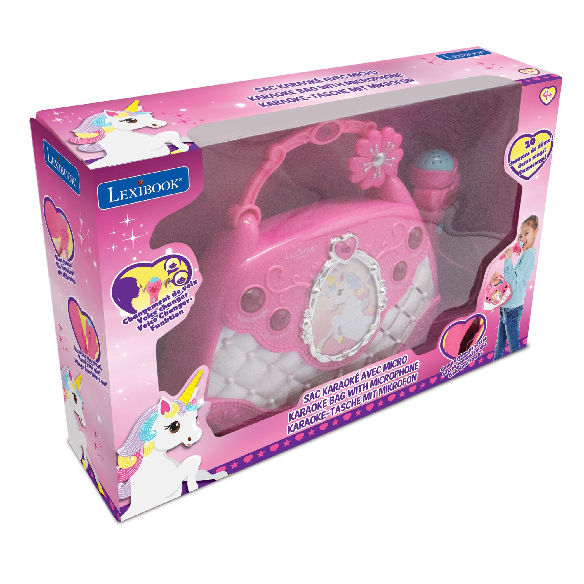 Lexibook, Unicorn karaoke zene hangszóró, +4 év, Pink - eMAG.hu