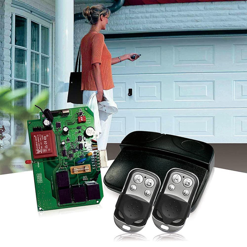 Set 2 telecomenzi programabile pentru usi garaj, Vaxiuja, Plastic/Metal ...